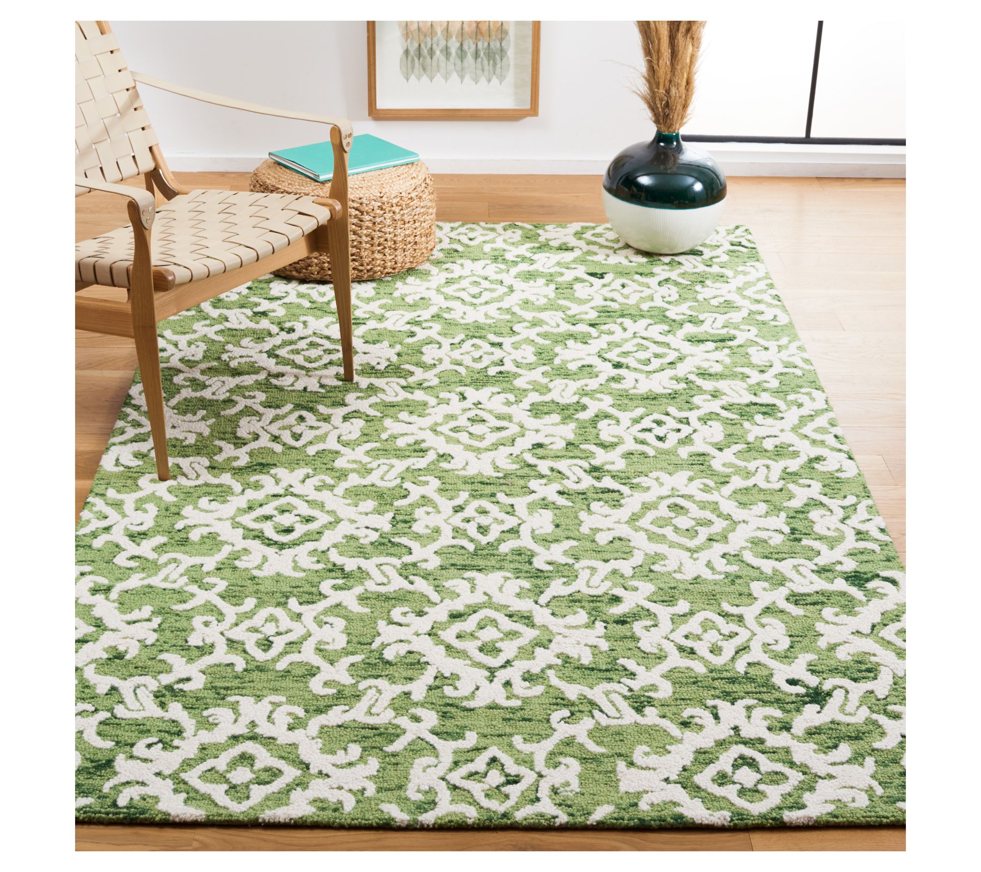 Blossom 104 Hand Tufted Wool 6' x 6' Square Rugby Valerie - QVC.com