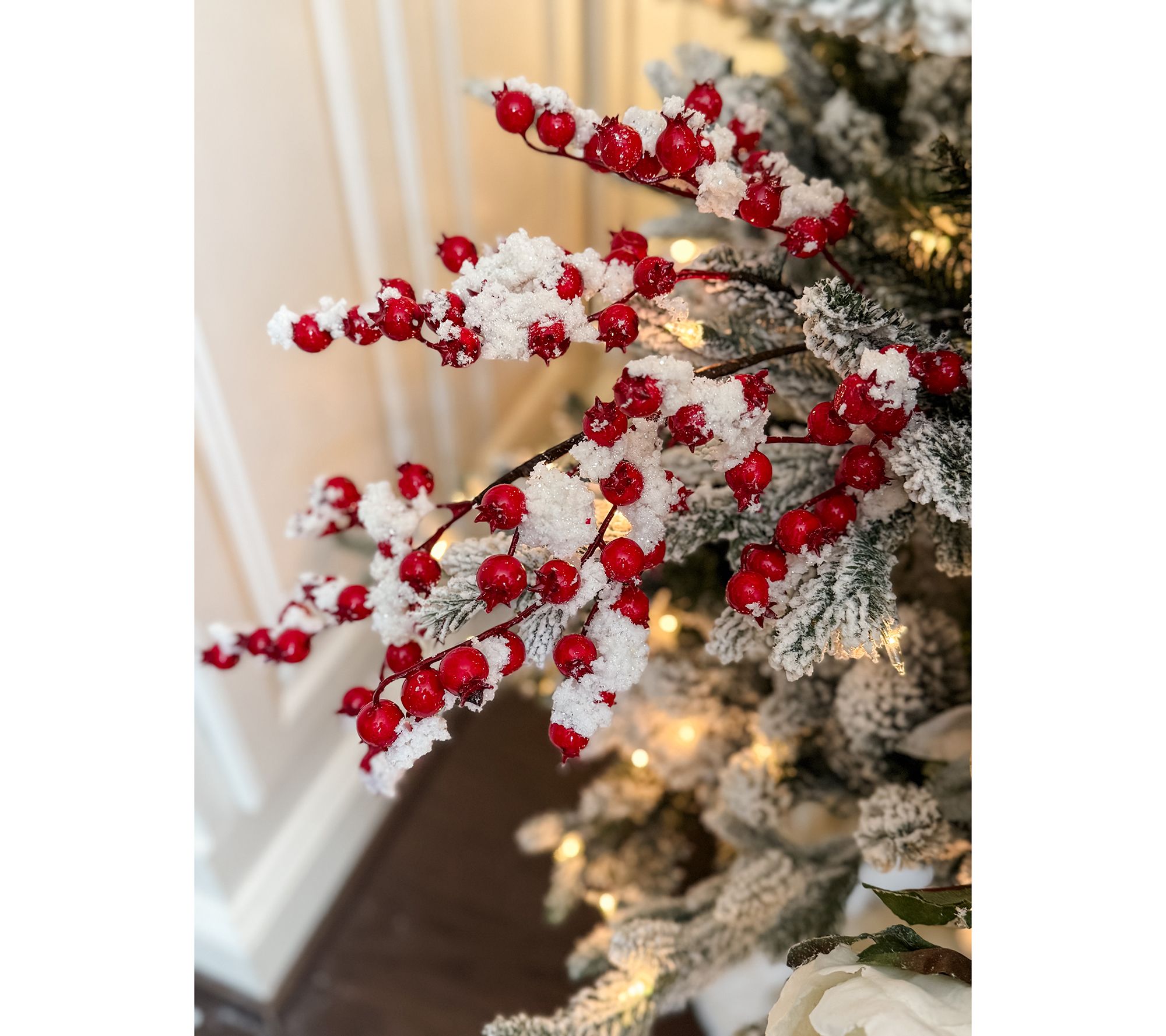 Simply Stunning Set of 6 Snowy Berry Picks by Janine Graff - QVC.com