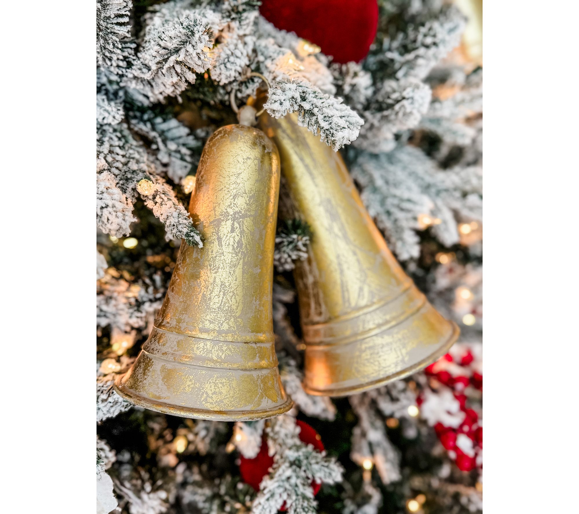 "As Is" Simply Stunning S/2 Antique Holiday Bells by Janine - QVC.com