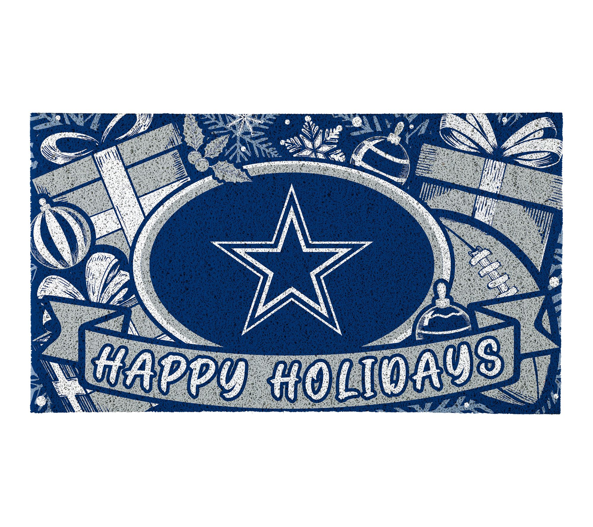 Evergreen NFL Team Holiday PVC Doormat - QVC.com