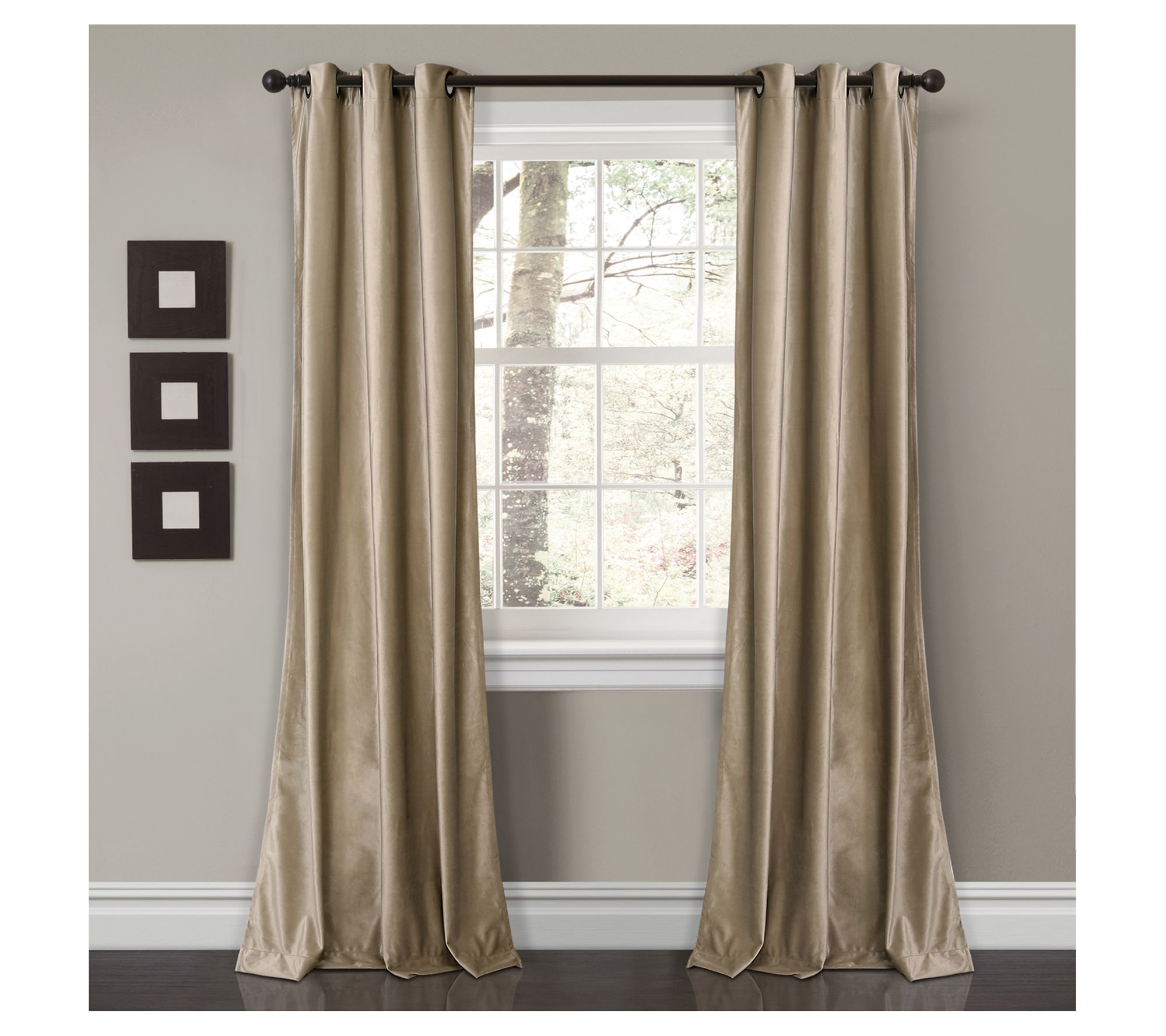 Prima Velvet Light Filter 38x95 Set by Lush Decor - QVC.com