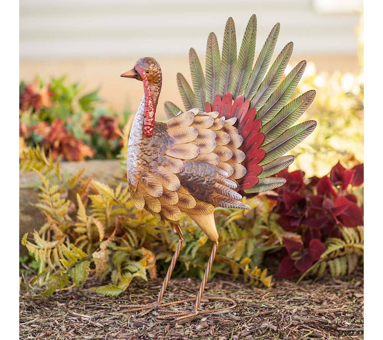 Evergreen Metal Tom the Turkey Statue - QVC.com