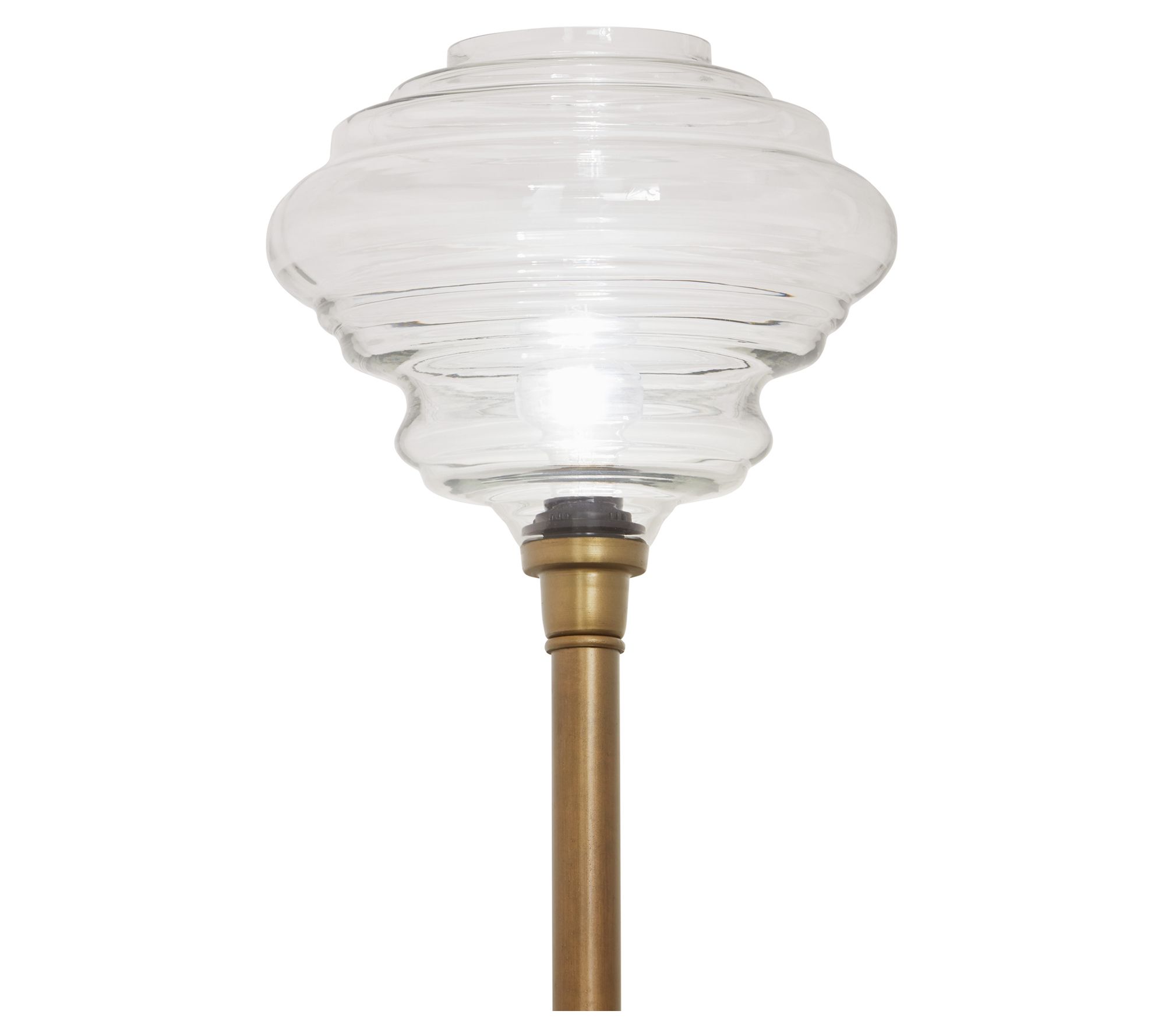 River of Goods 66.5"H Gold/Bru shed Gold Metal Glam Floor Lam - QVC.com