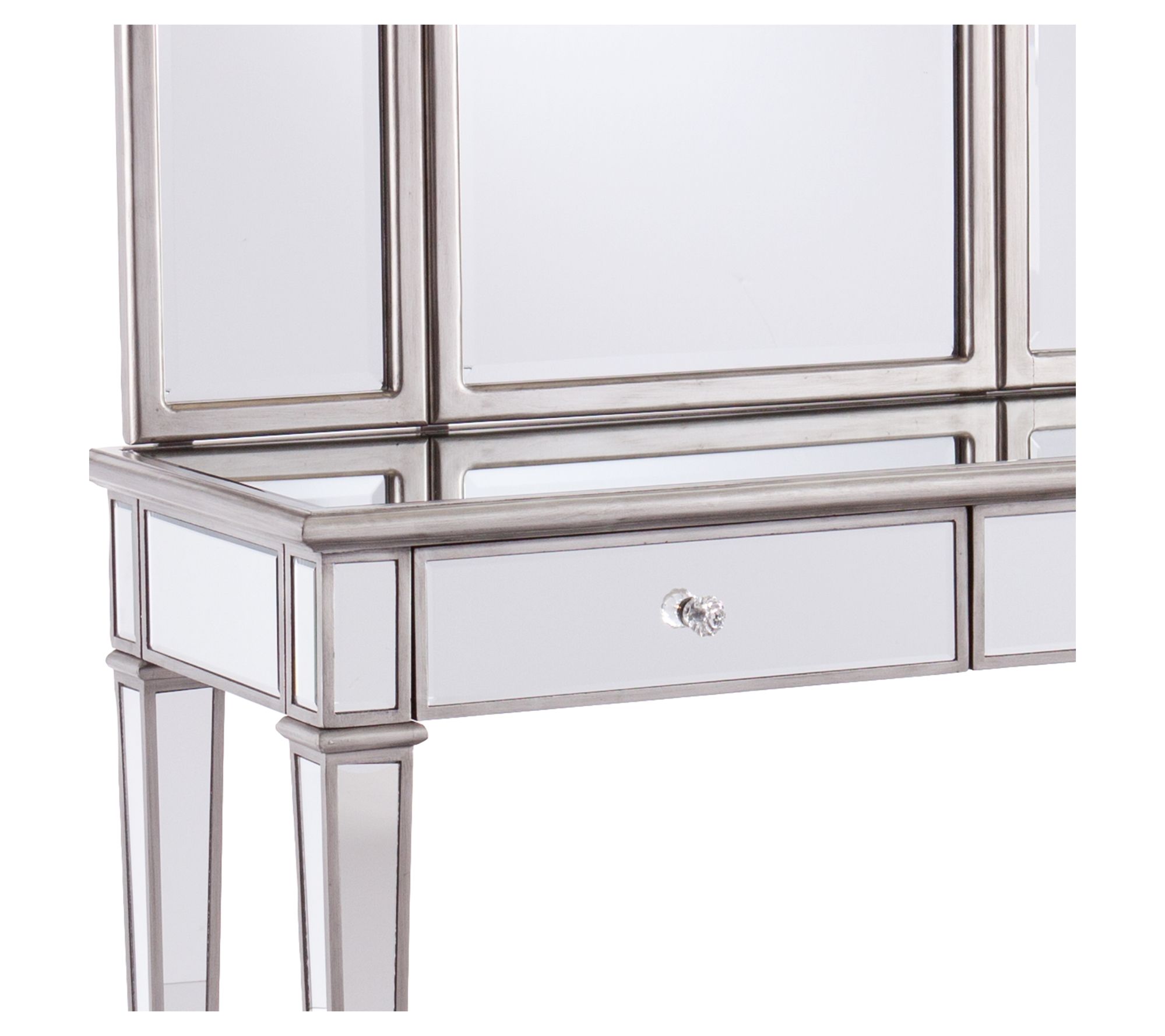 SEI Kalla Mirrored Vanity Set With Storage - QVC.com