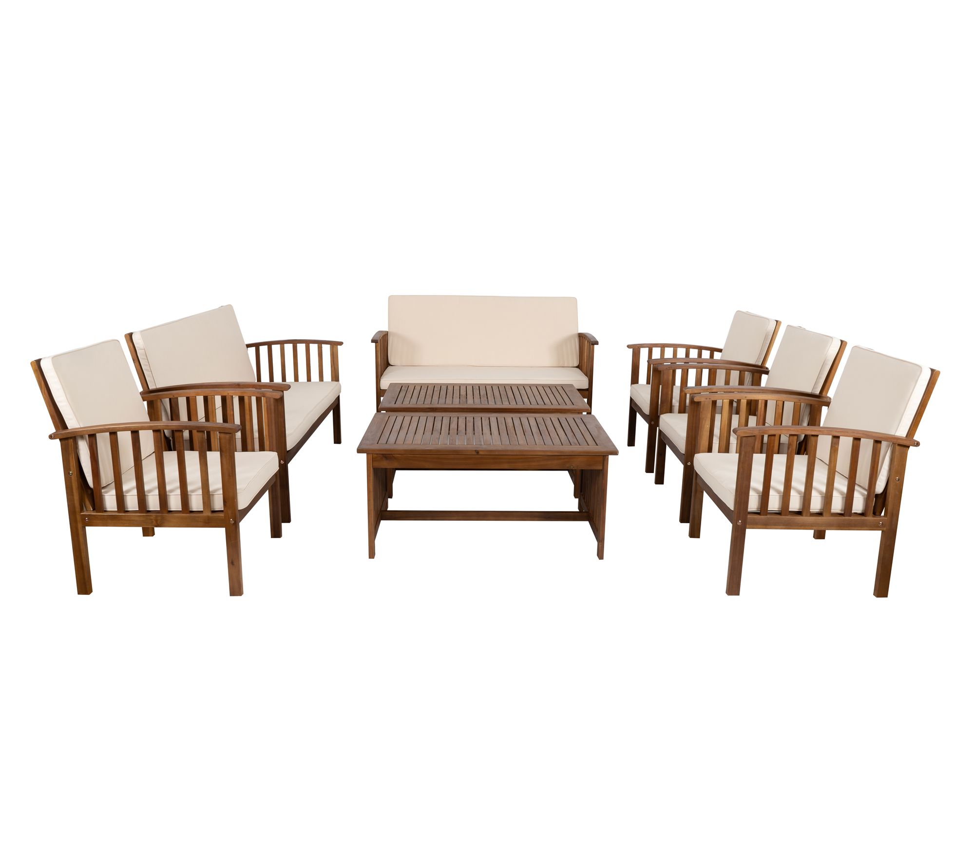 Linon Home Caneel 8-Piece Outdoor Chat Set - QVC.com