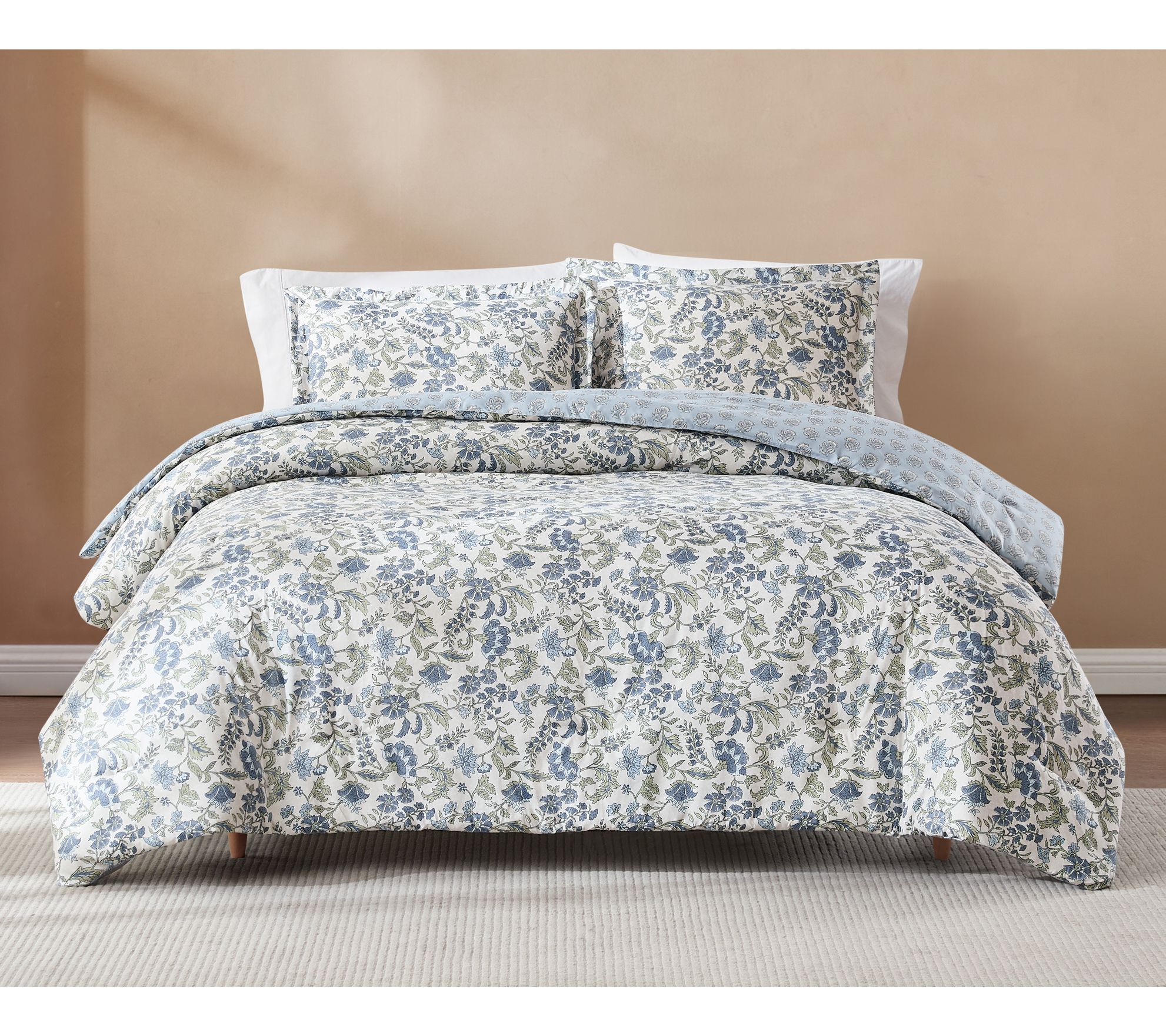 Lush Decor Lillian Block Print Comforter 3Pc Set King/Cal King - QVC.com