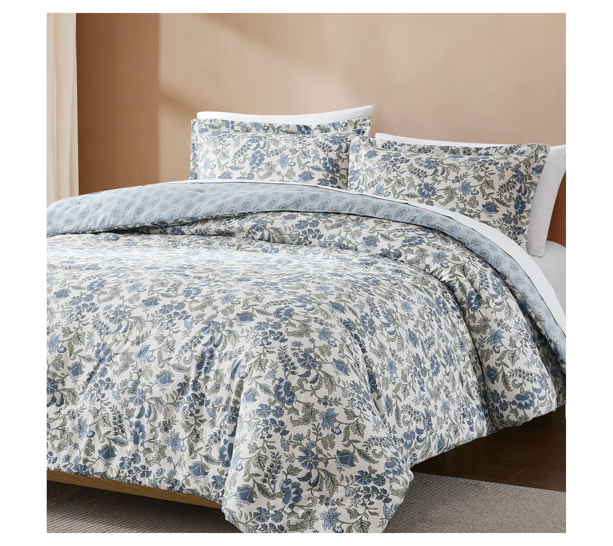 Lush Decor Lillian Block Print Comforter 3Pc Set King/Cal King - QVC.com