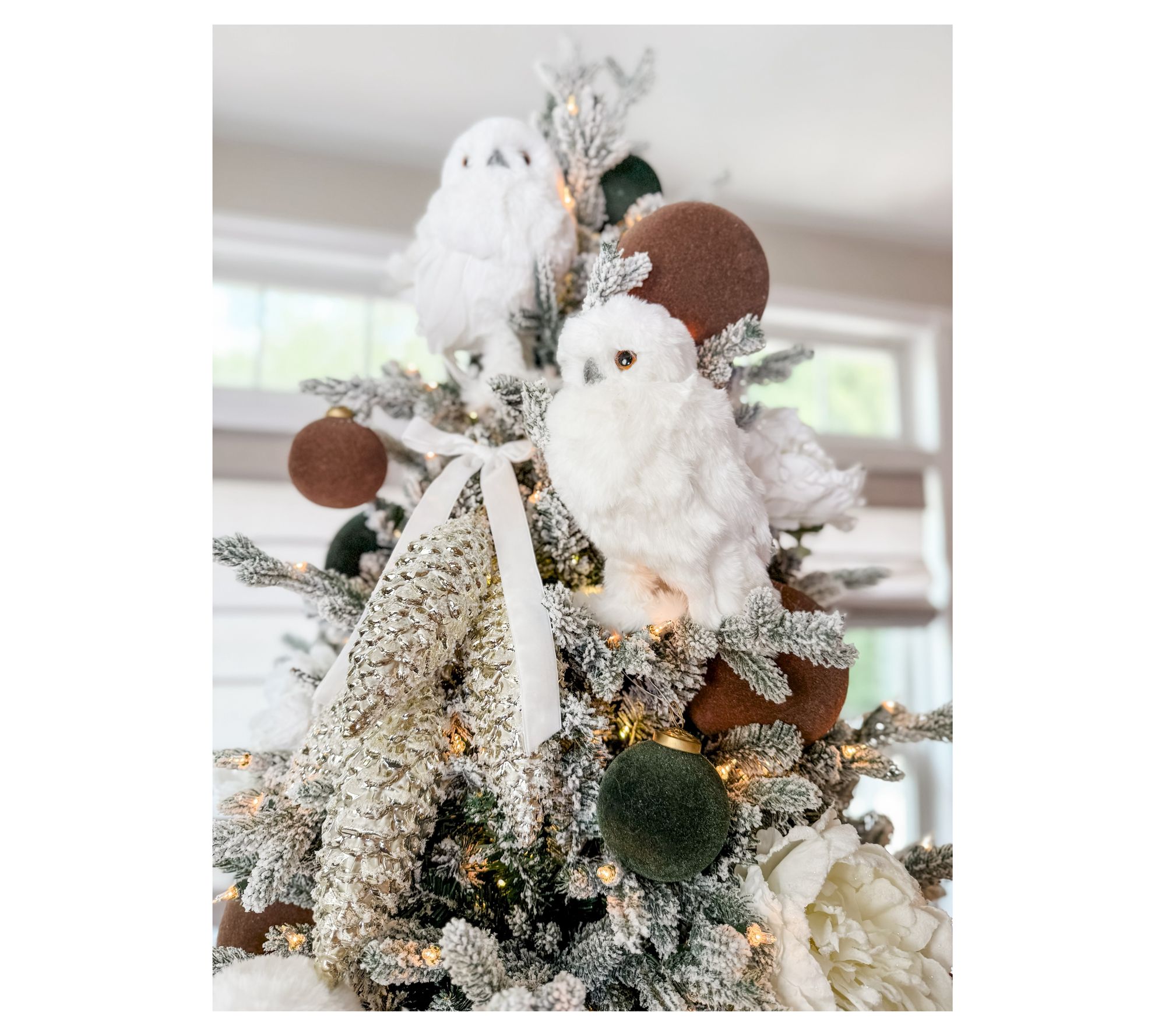 "As Is" Simply Stunning Set of 2 Standing Snowy Owls by Janine Graff ...