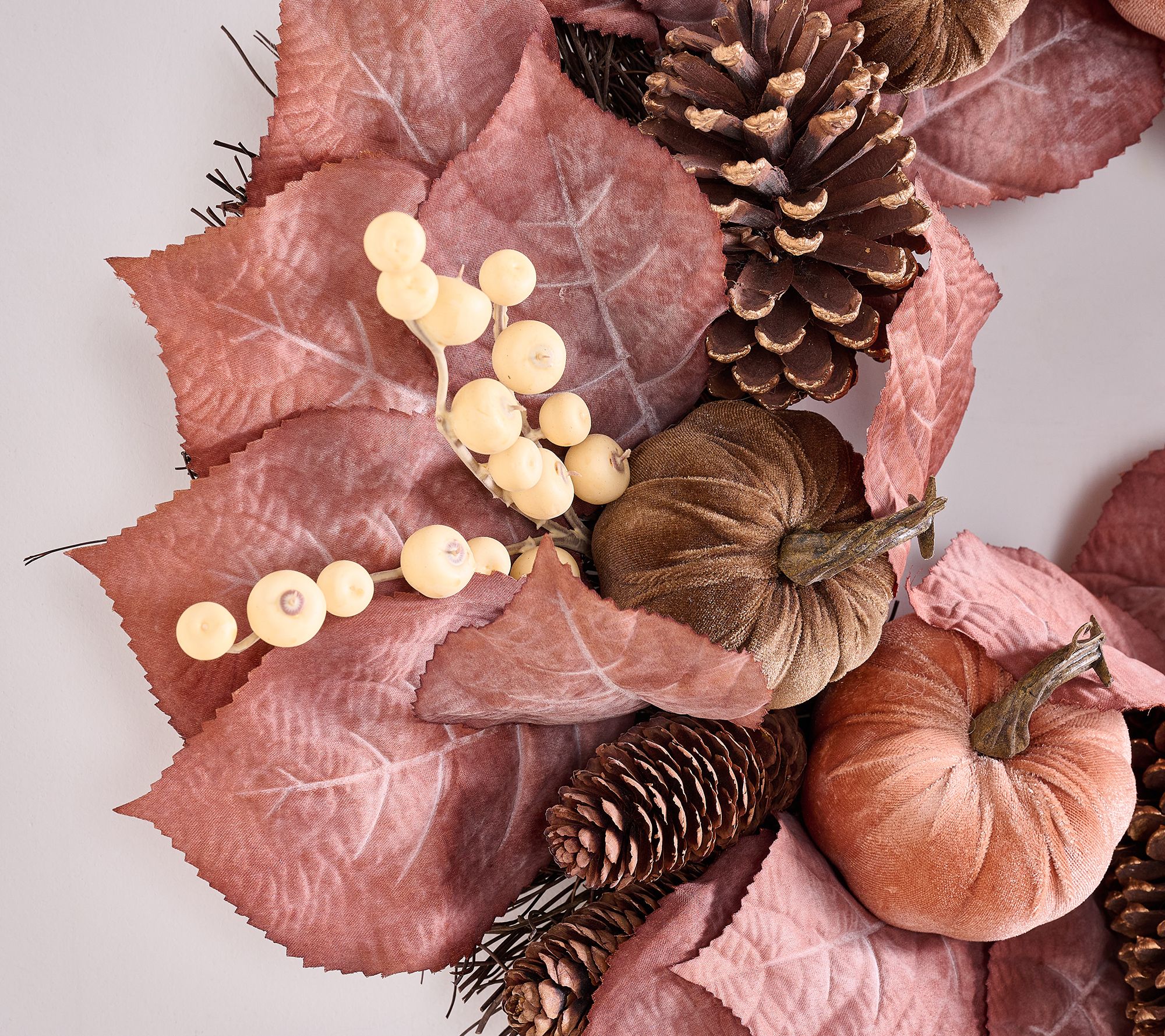 "As Is" Home Reflections 24" Autumn Pumpkin & Leaf Wreath - QVC.com