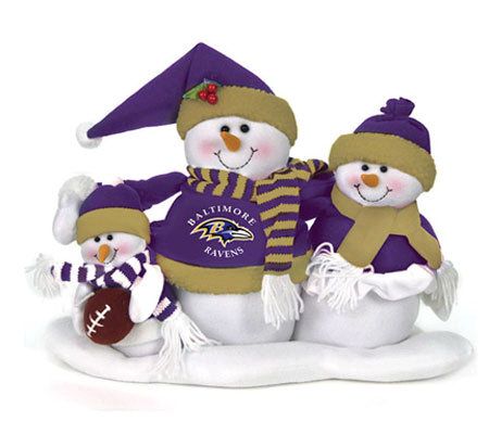 NFL Baltimore Ravens Tabletop Snowman Family - QVC.com