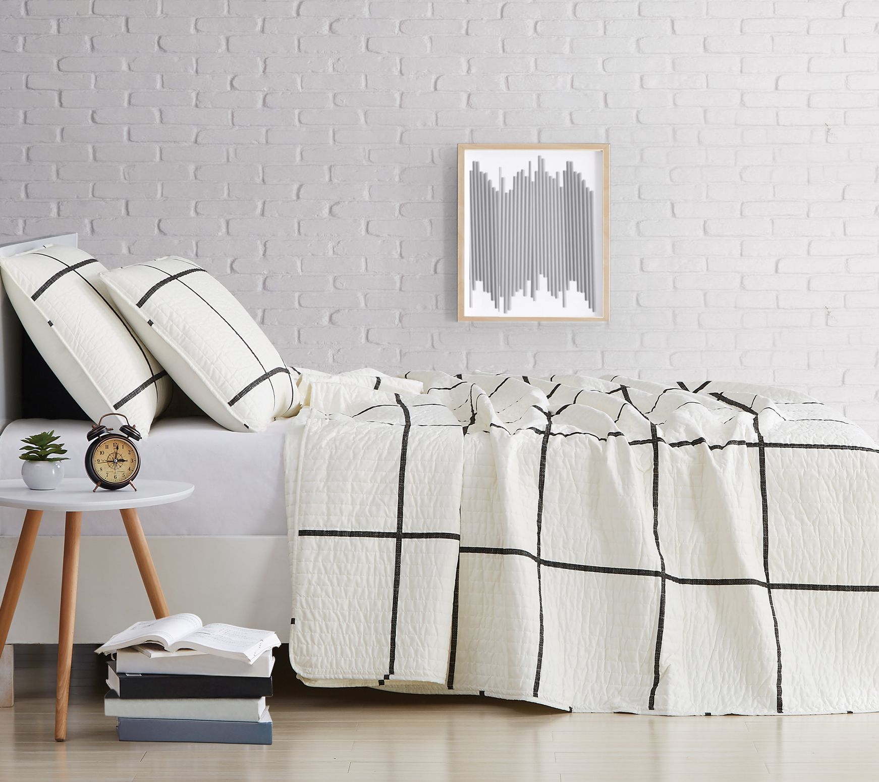 Truly Soft Kurt Windowpane Full/Queen 3-Piece Quilt Set - QVC.com