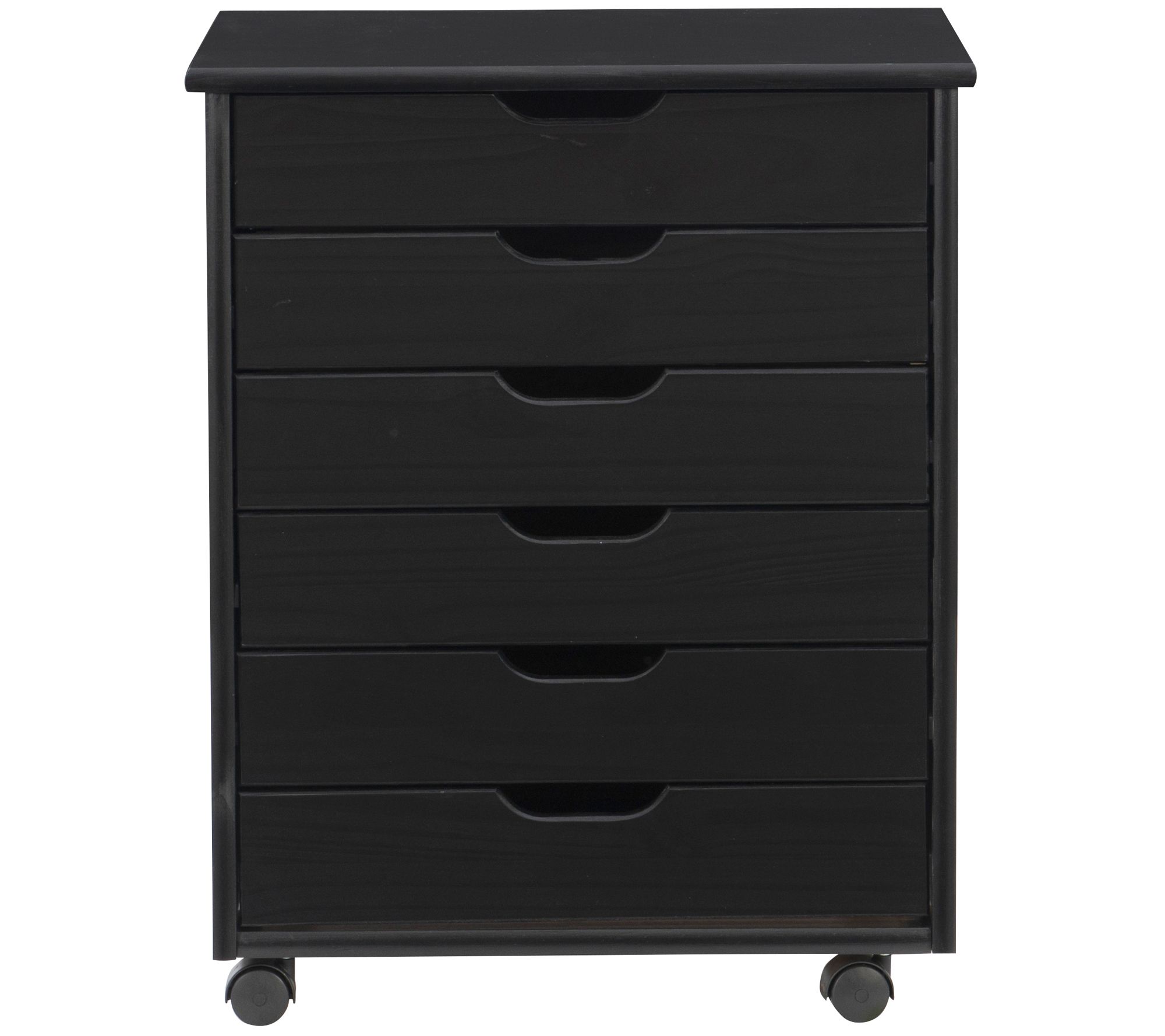 Linon Home Karla Wide 6-Drawer Rolling Cart - QVC.com