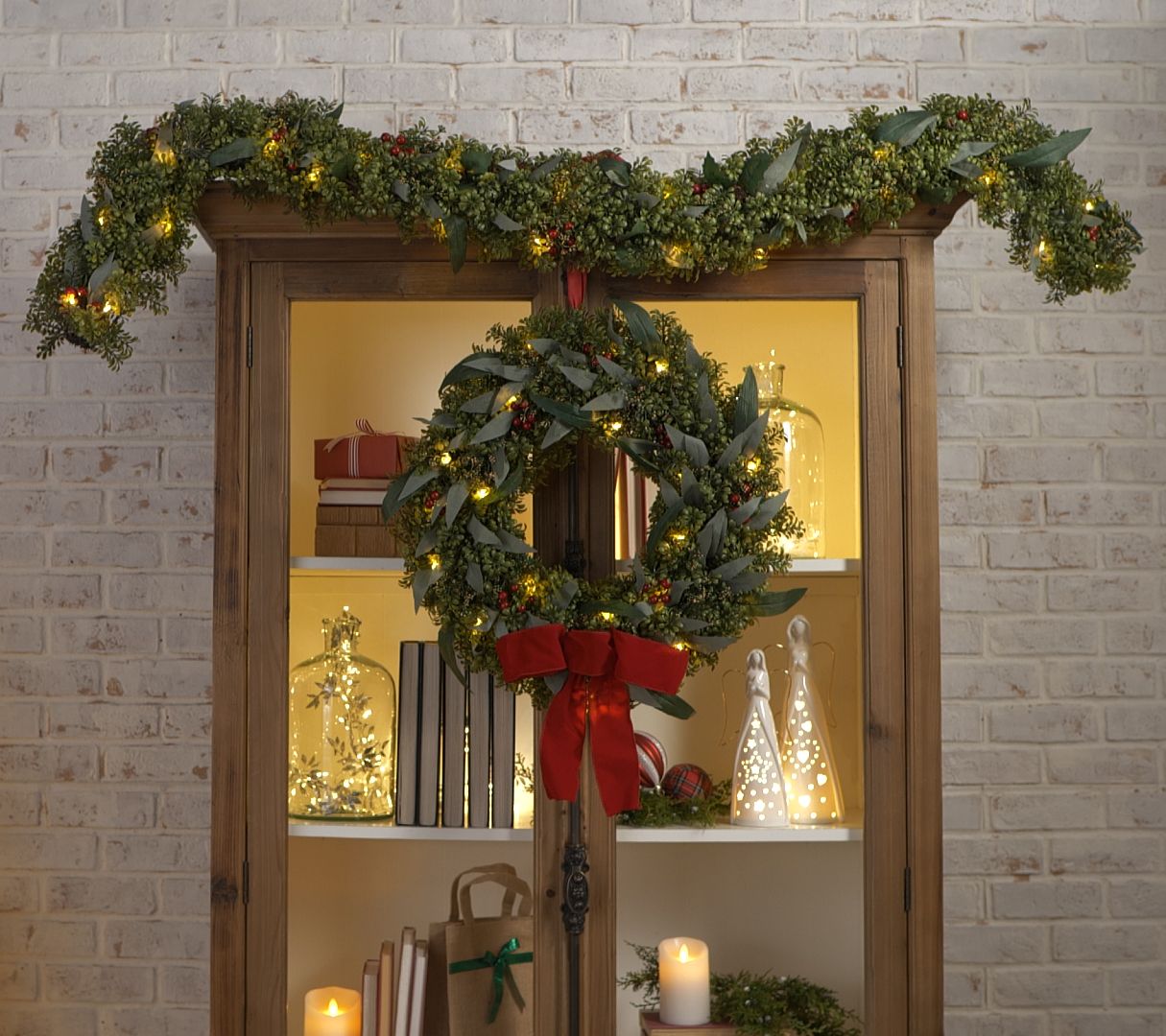 "As Is" Home Reflections Lit 6' Garland - QVC.com