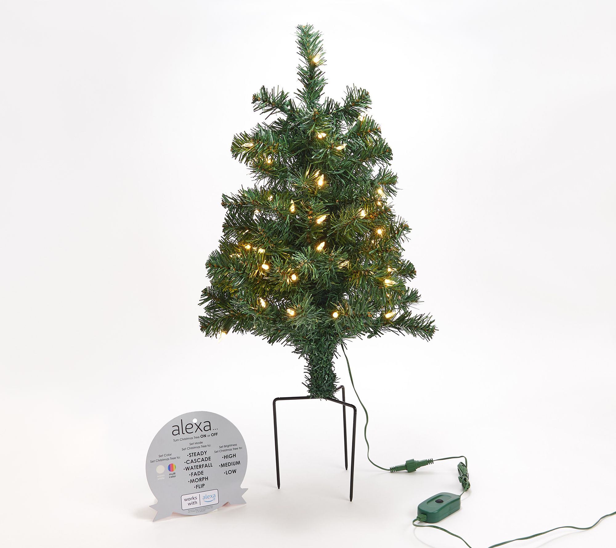 "As Is" Mr. Christmas Set of 3 Alexa Compatible LED Stake Trees - QVC.com