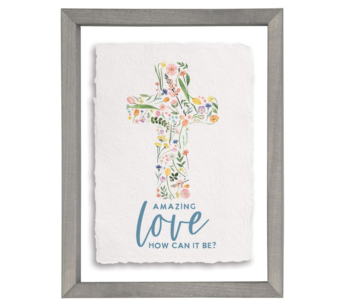 Sincere Surroundings 14" Amazing Love Cross Floating Frame Art - QVC.com