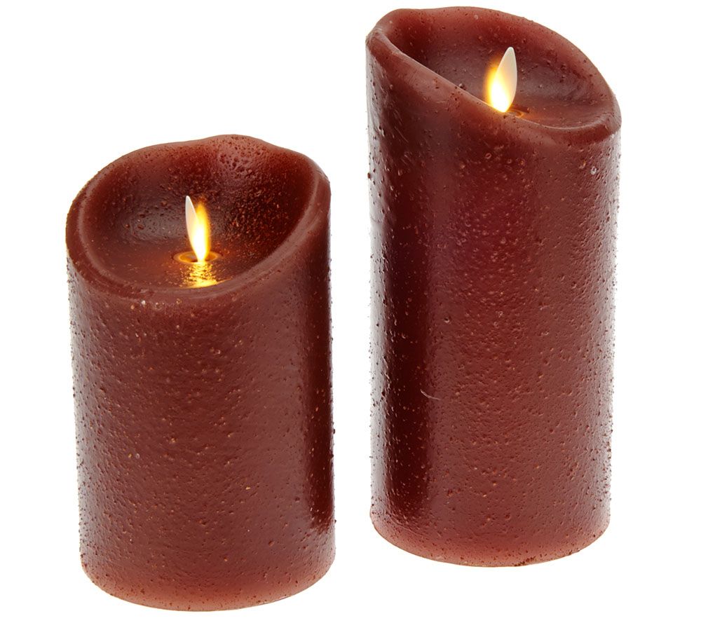 Luminara 5" and 7" Country Wax Flameless Candles w/Timer - QVC.com