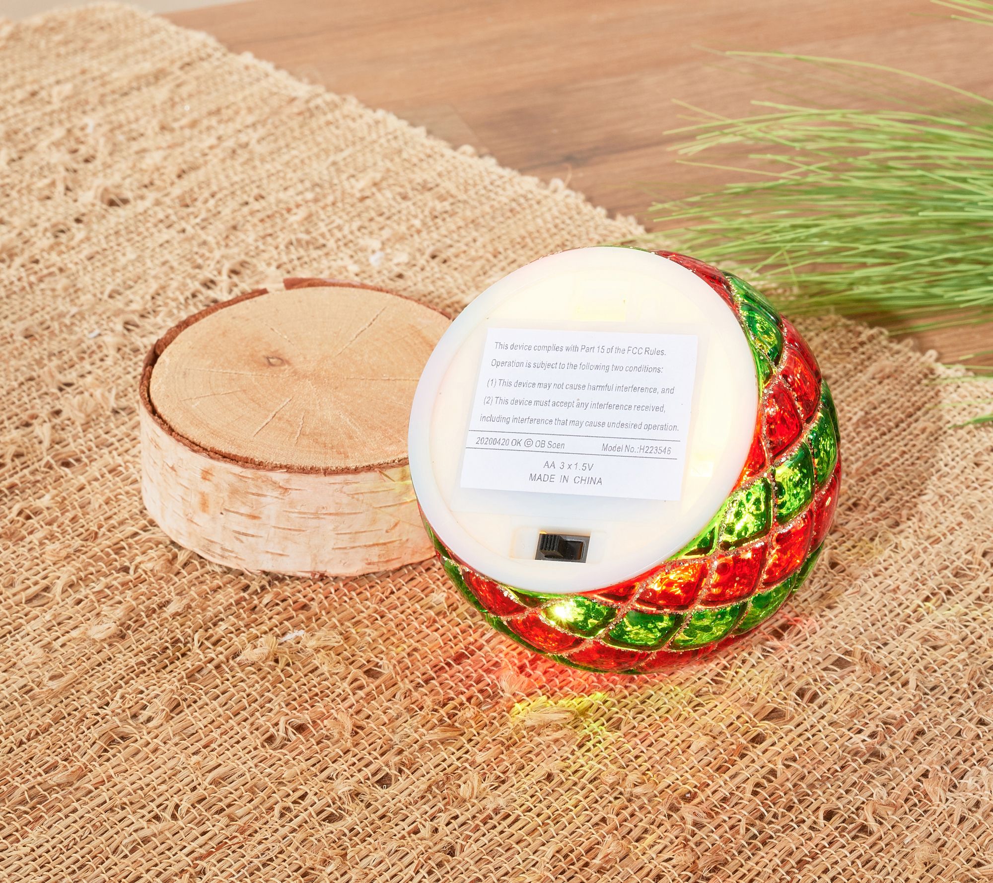"As Is" Set of 3 Illuminated Quilted Plaid Spheres by Valerie - QVC.com