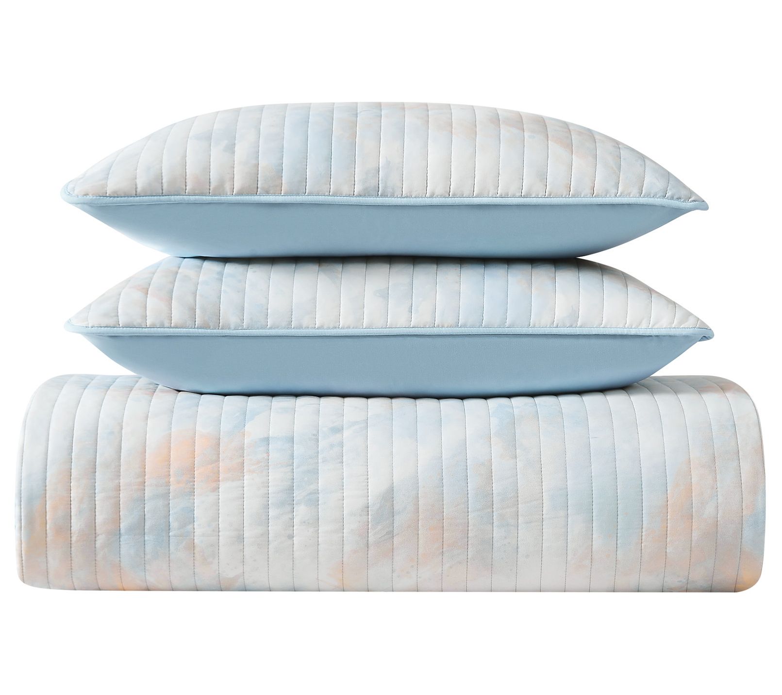 Truly Soft Hannah Watercolor King 3 Piece QuiltSet - QVC.com