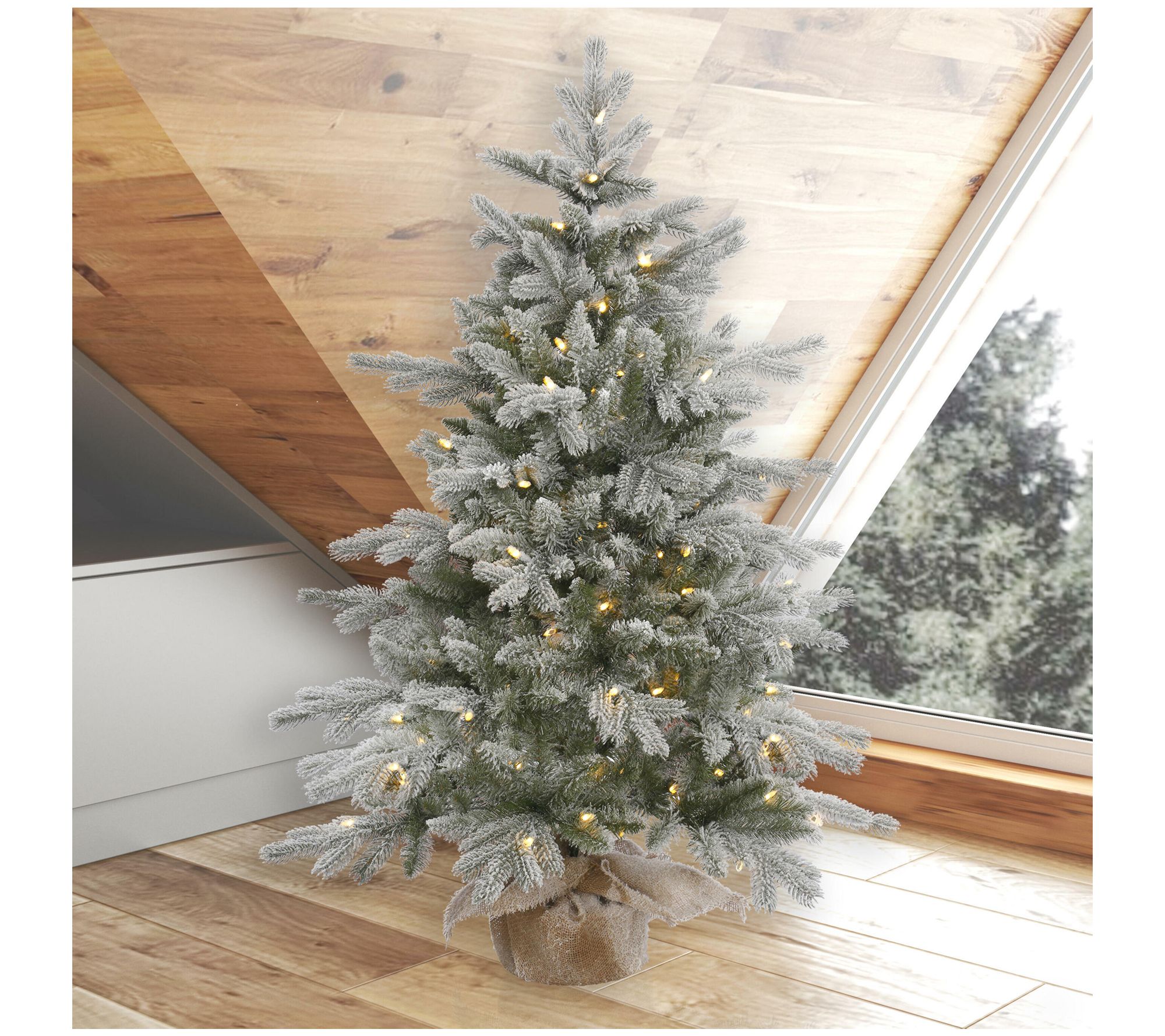 Vickerman 48" Frosted Sable Pine Artificial Christmas Tree - QVC.com