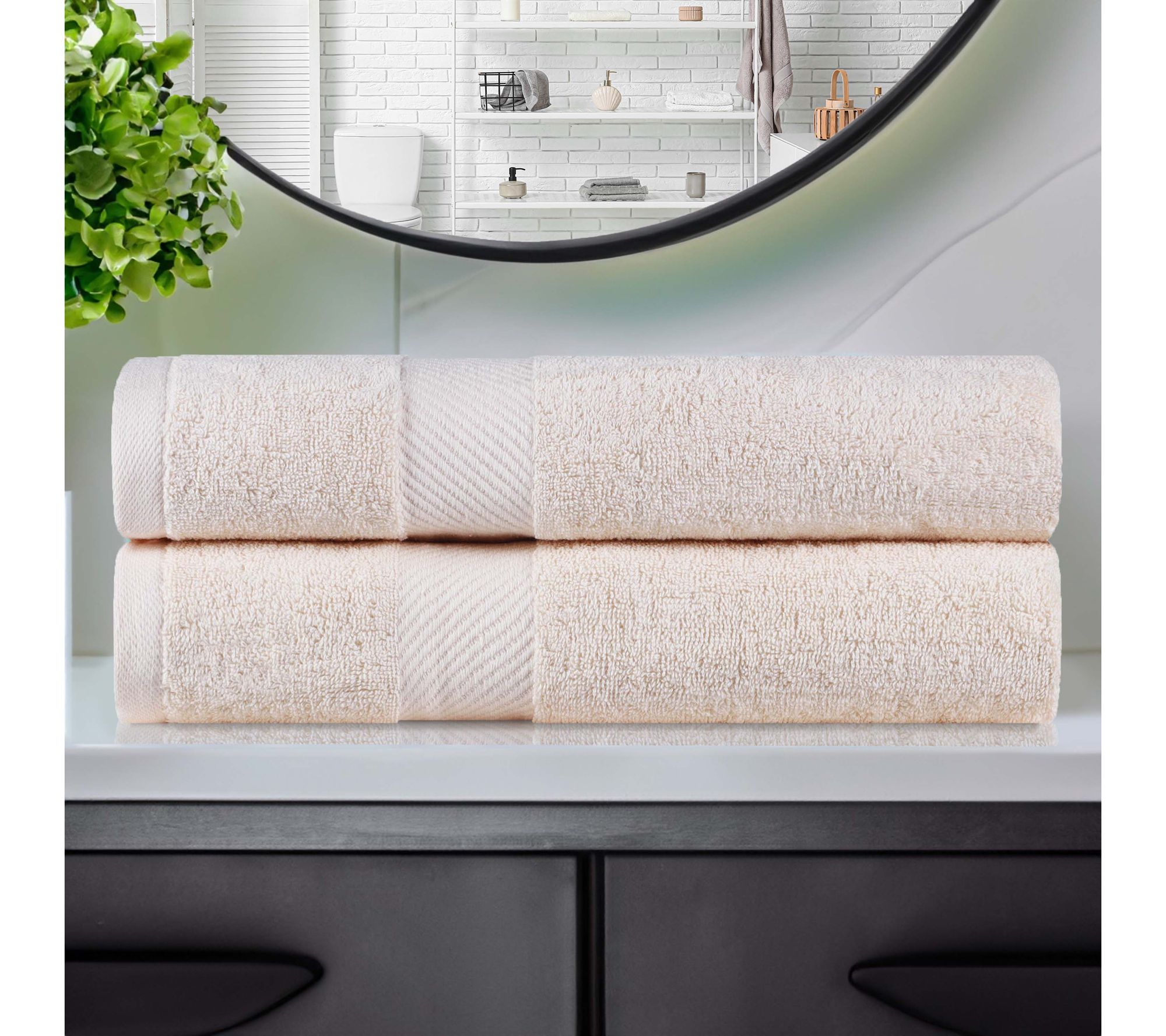 Superior Egyptian Cotton Medium Weight Bath Towel Set - QVC.com