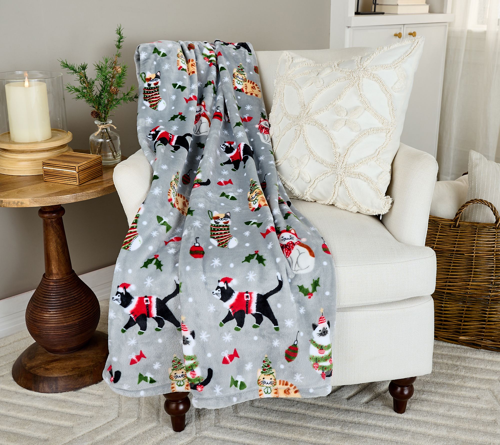"As Is" Kringle Express Oversized Holiday 60x80 Throw - QVC.com