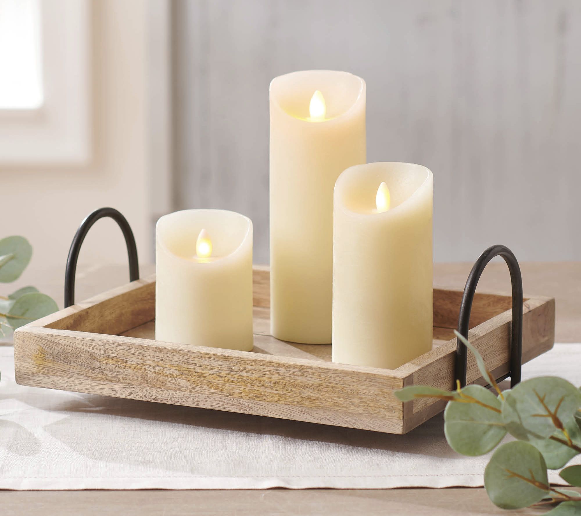 Grandin Road 4" Flickering Flame Candle - QVC.com
