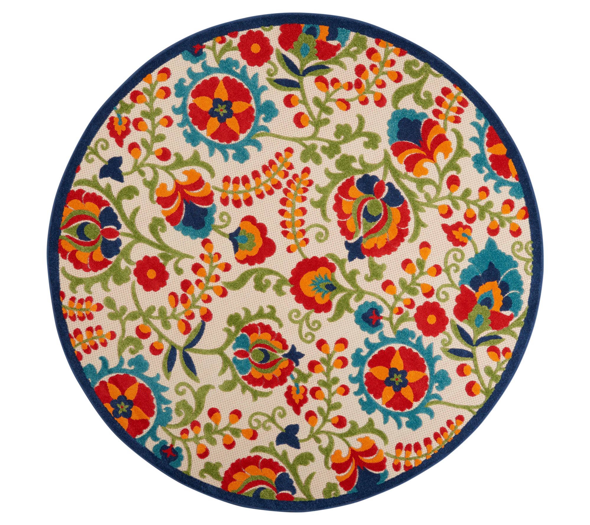 Nourison Aloha Farmhouse 4' x Round Rug - QVC.com