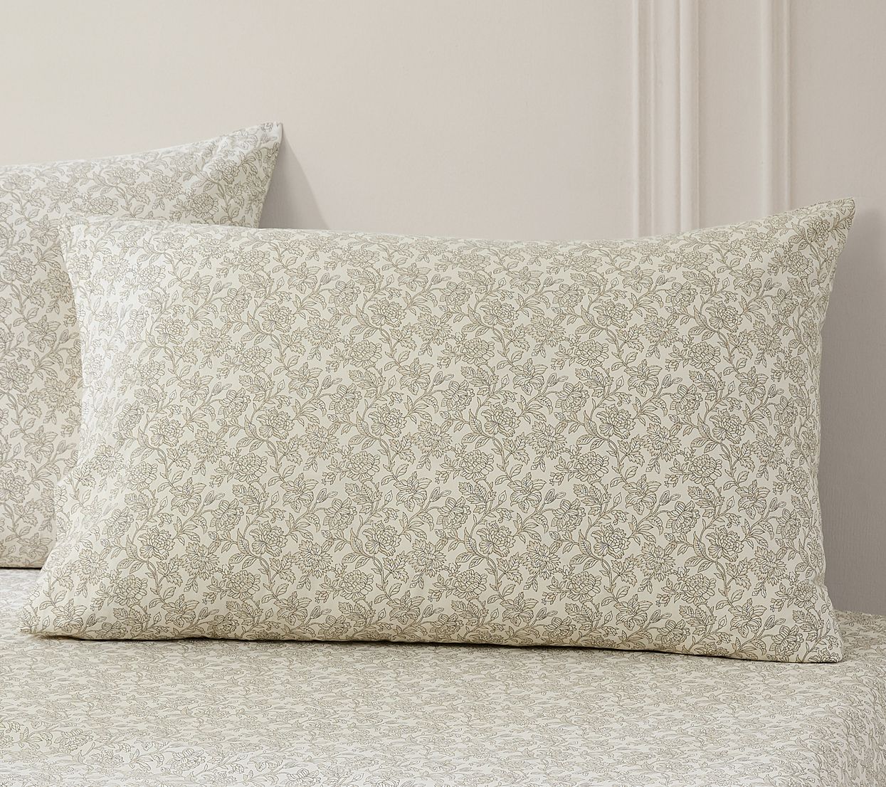 Lush Decor Zara Floral Block Cotton Sheet 4-Piece Set King - QVC.com