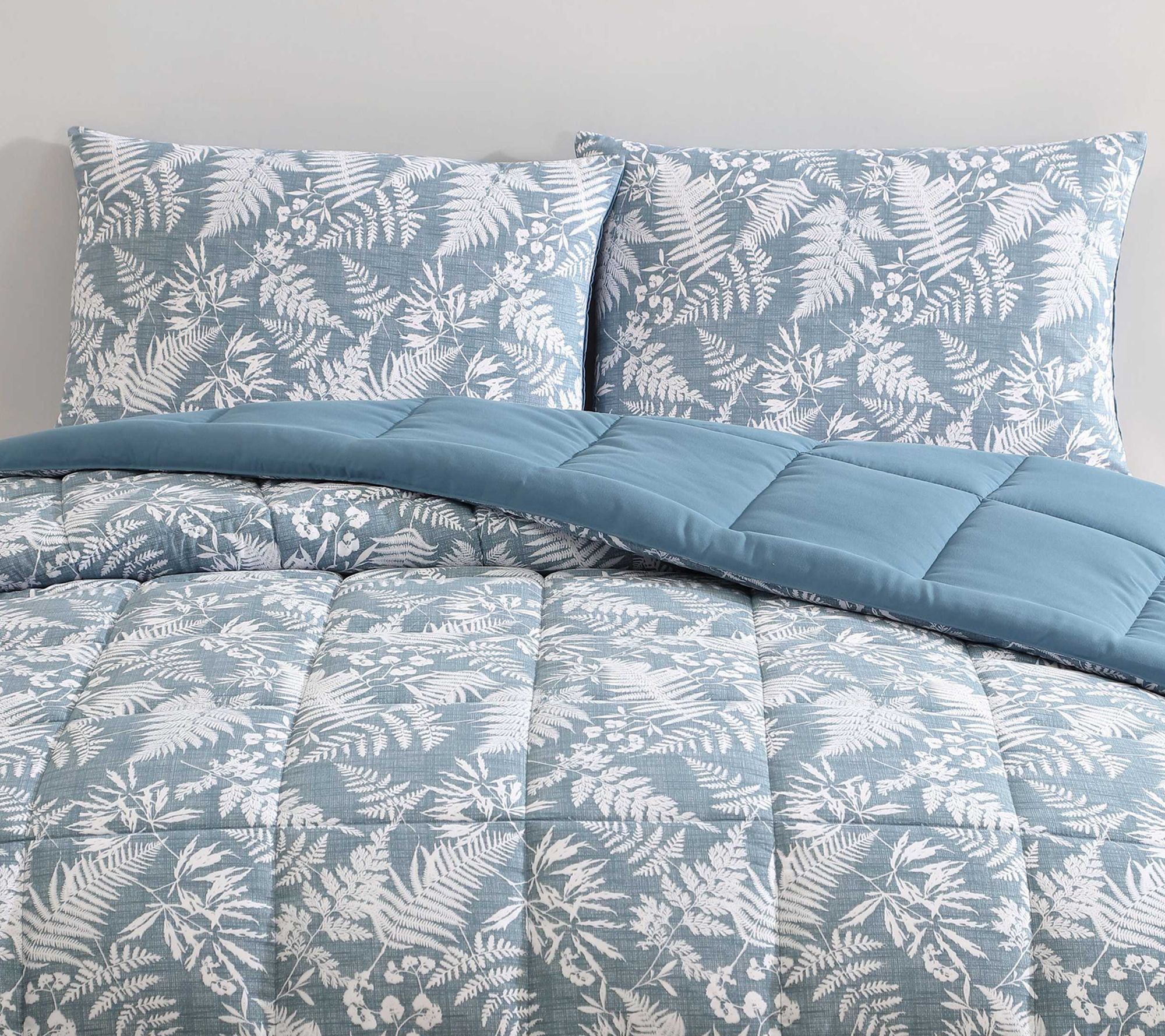 Eddie Bauer Fern Garden Blue Full/Queen Comforter Set - QVC.com