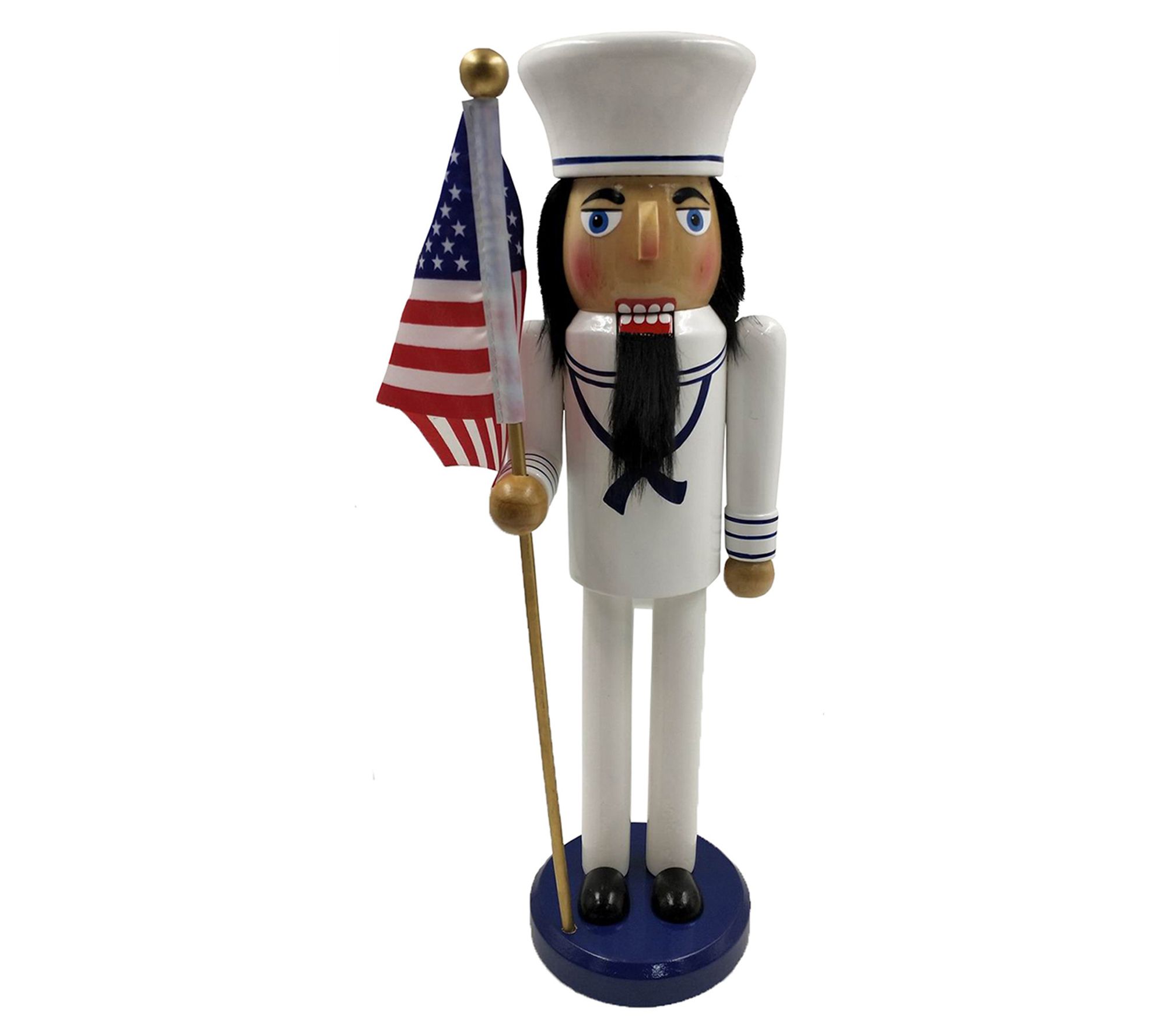 Santa's Workshop 14" Navy nutcracker - QVC.com