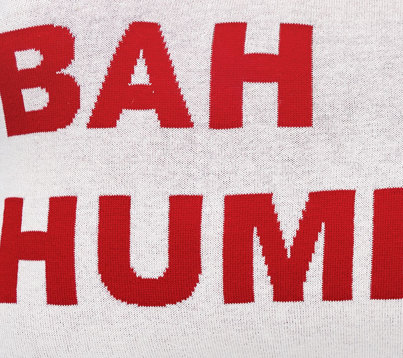 C&F Home Bah Humbug 14" x 22" Knitted Throw Pil low - QVC.com