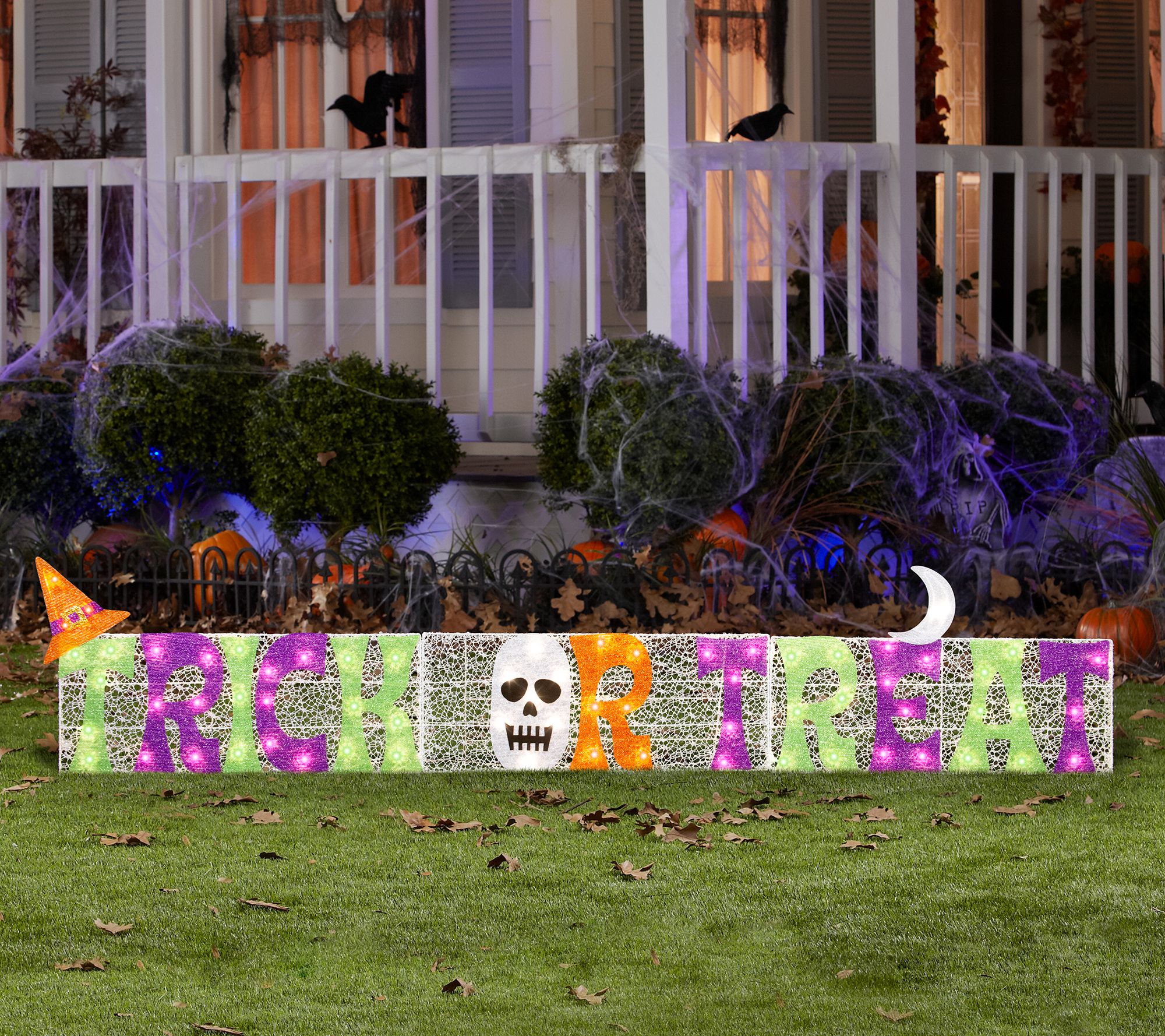 "As Is" Hay & Harvest 7' Trick or Treat Flat-Tastic Lawn Decor - QVC.com