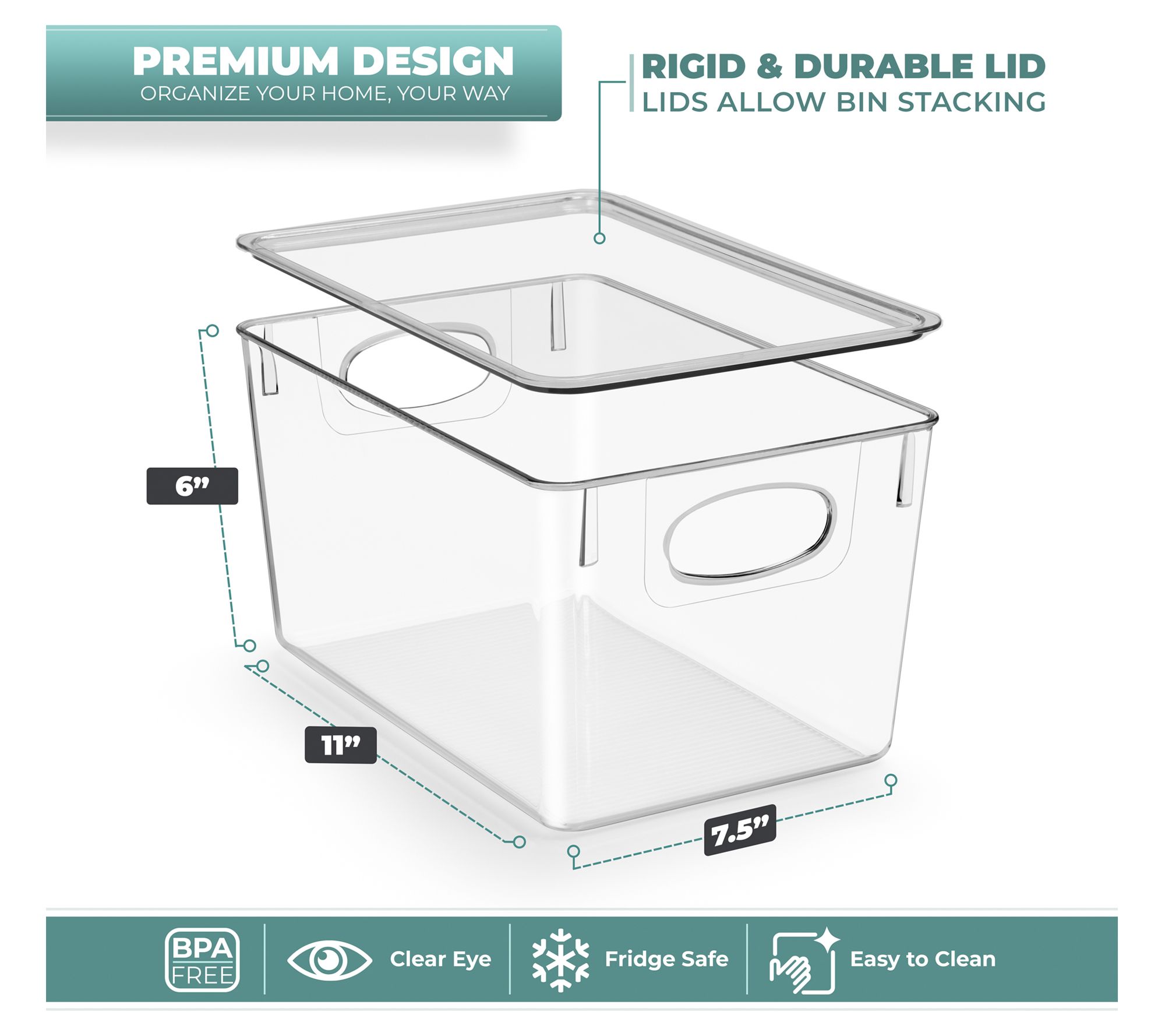 Sorbus 8 Pack Large Plastic Storage Bins with Lids - QVC.com
