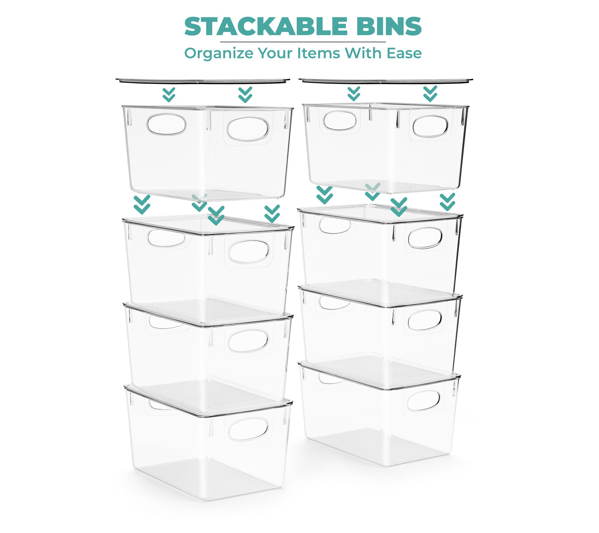 Sorbus 8 Pack Large Plastic Storage Bins with Lids - QVC.com