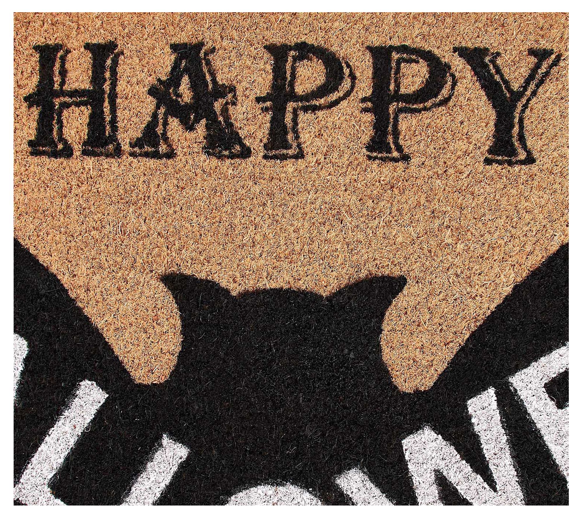 VCNY Home Bat Halloween Coir Outdoor Doormat, 18" x 30" - QVC.com