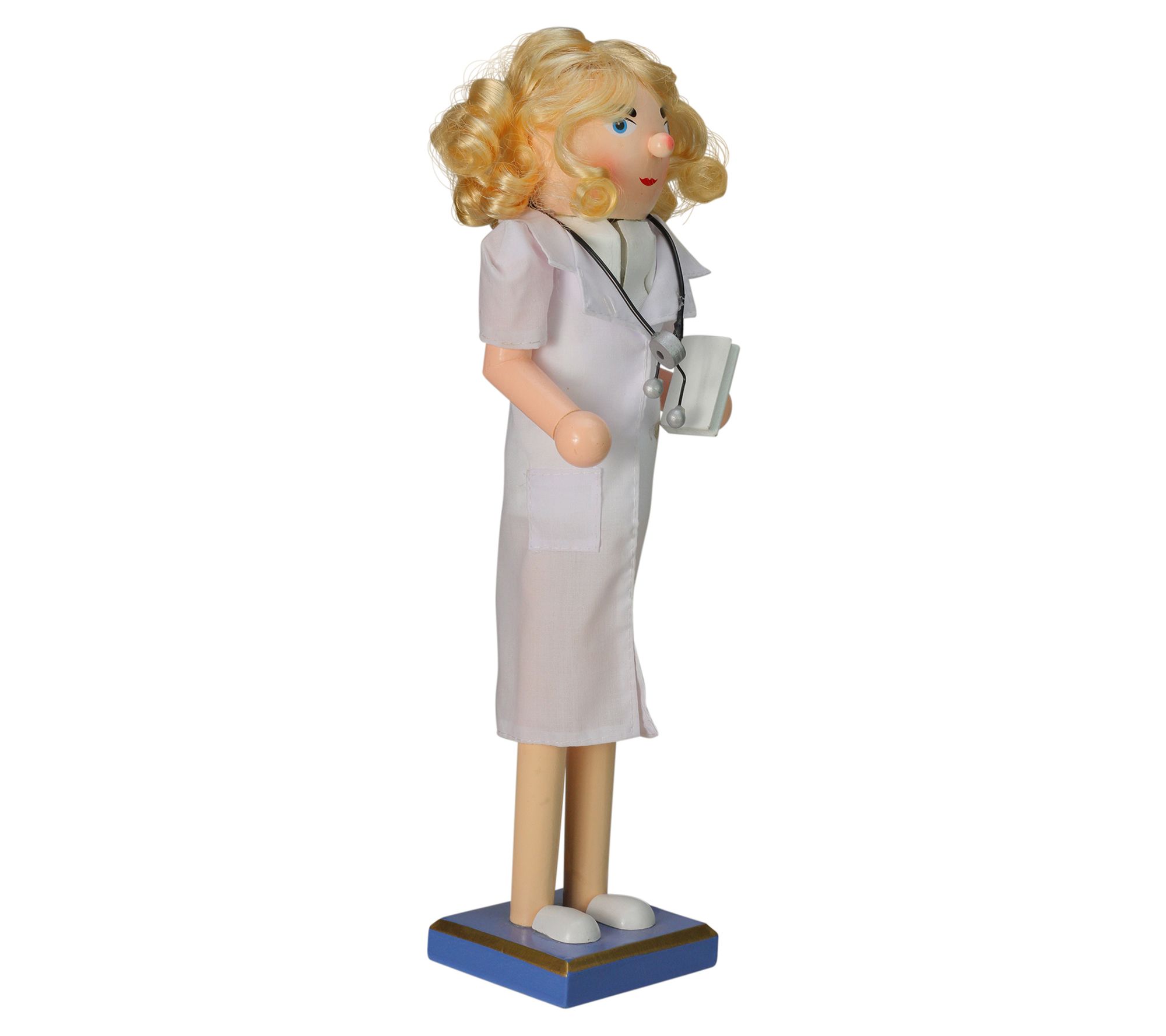 Northlight 15-Inch Wooden Nurse Nutcracker withStethoscope - QVC.com