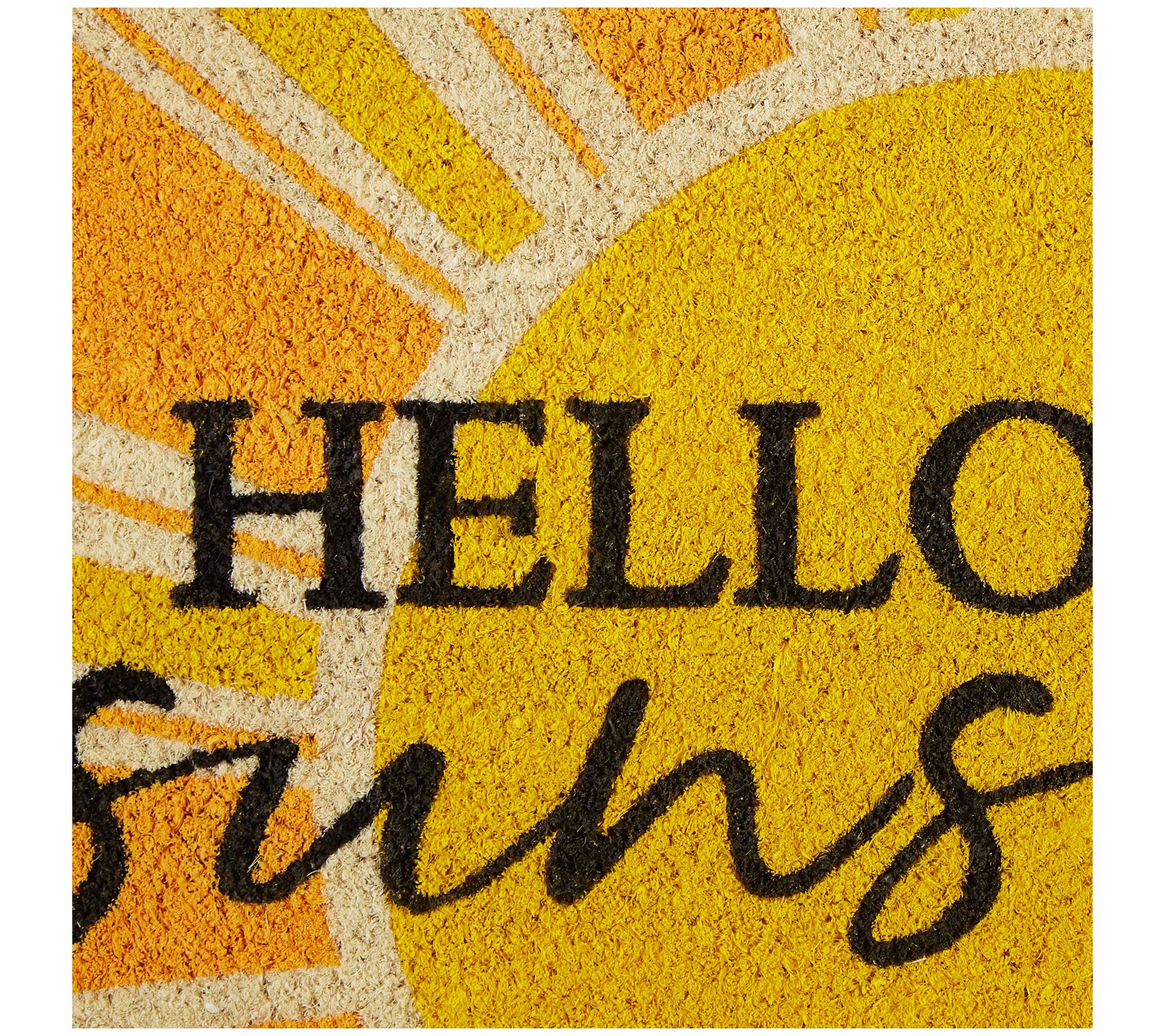 Design Imports Yellow Hello Sunshine 18x30 Doormat - QVC.com