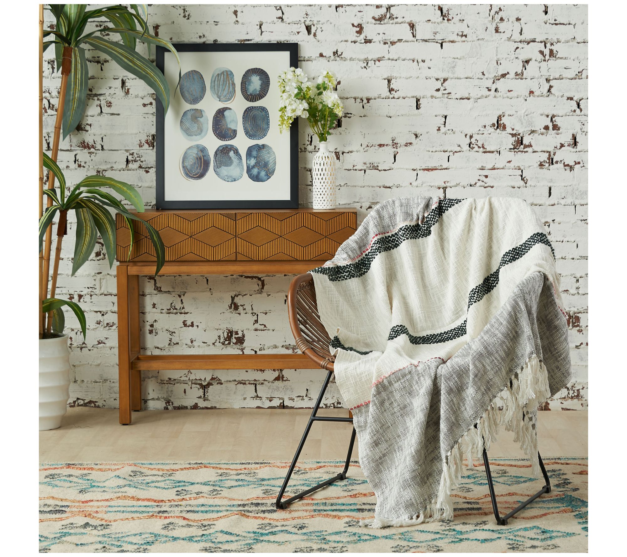 Carol&Frank Luna Throw - QVC.com