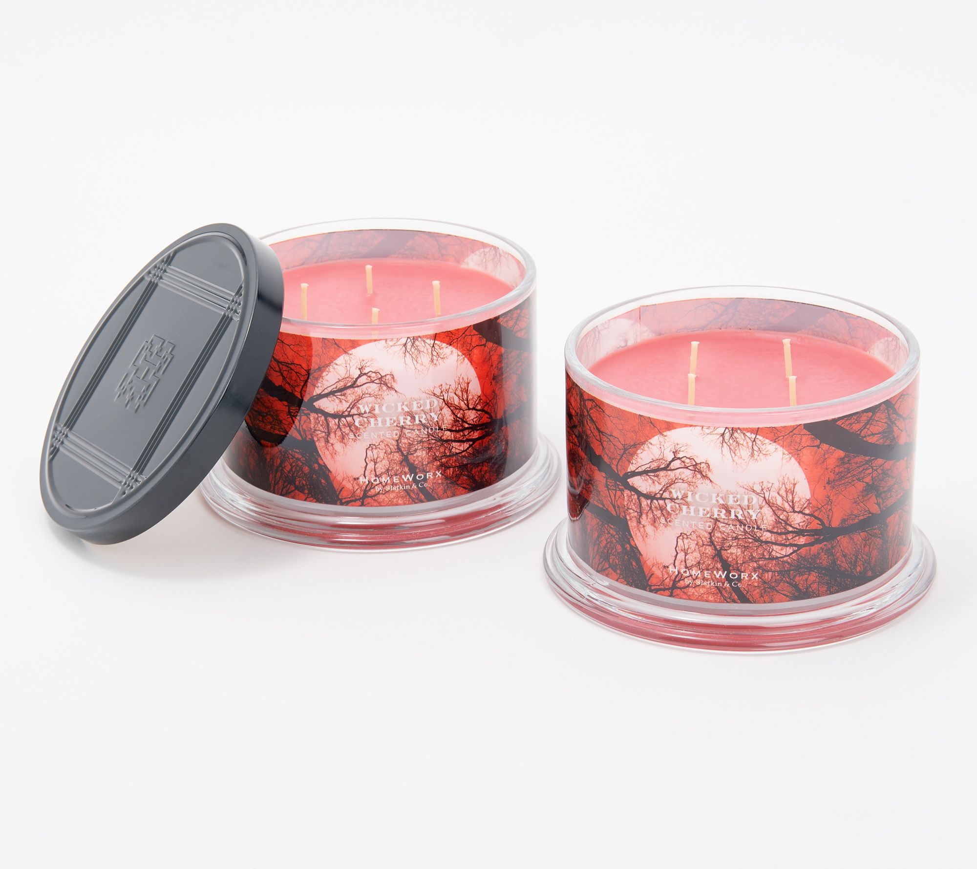 "As Is" HomeWorx by Slatkin & Co. S/2 Wicked Cherry Candles - QVC.com