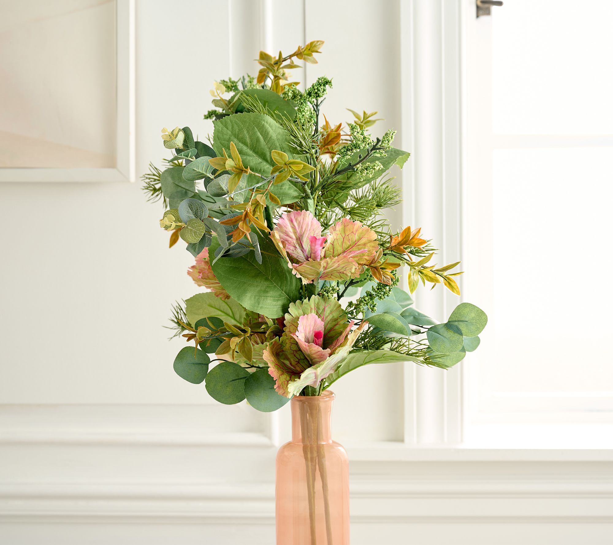 "As Is" Set of 3 Cabbage and Eucalyptus Stems by Valerie - QVC.com
