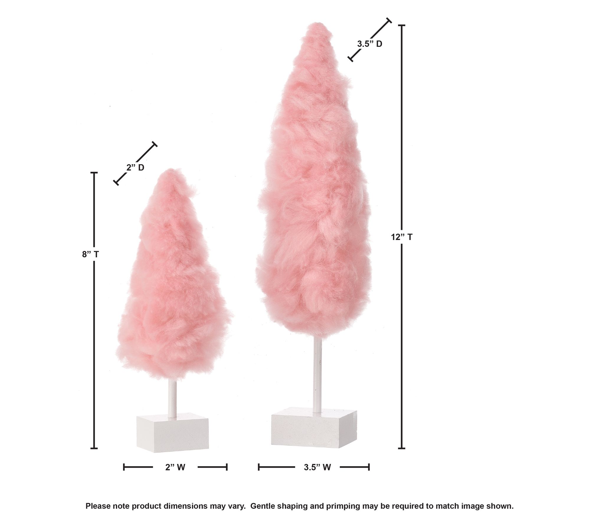 Valerie Parr Hill 2-Piece 8" & 12" Cotton CandyTrees Set - QVC.com