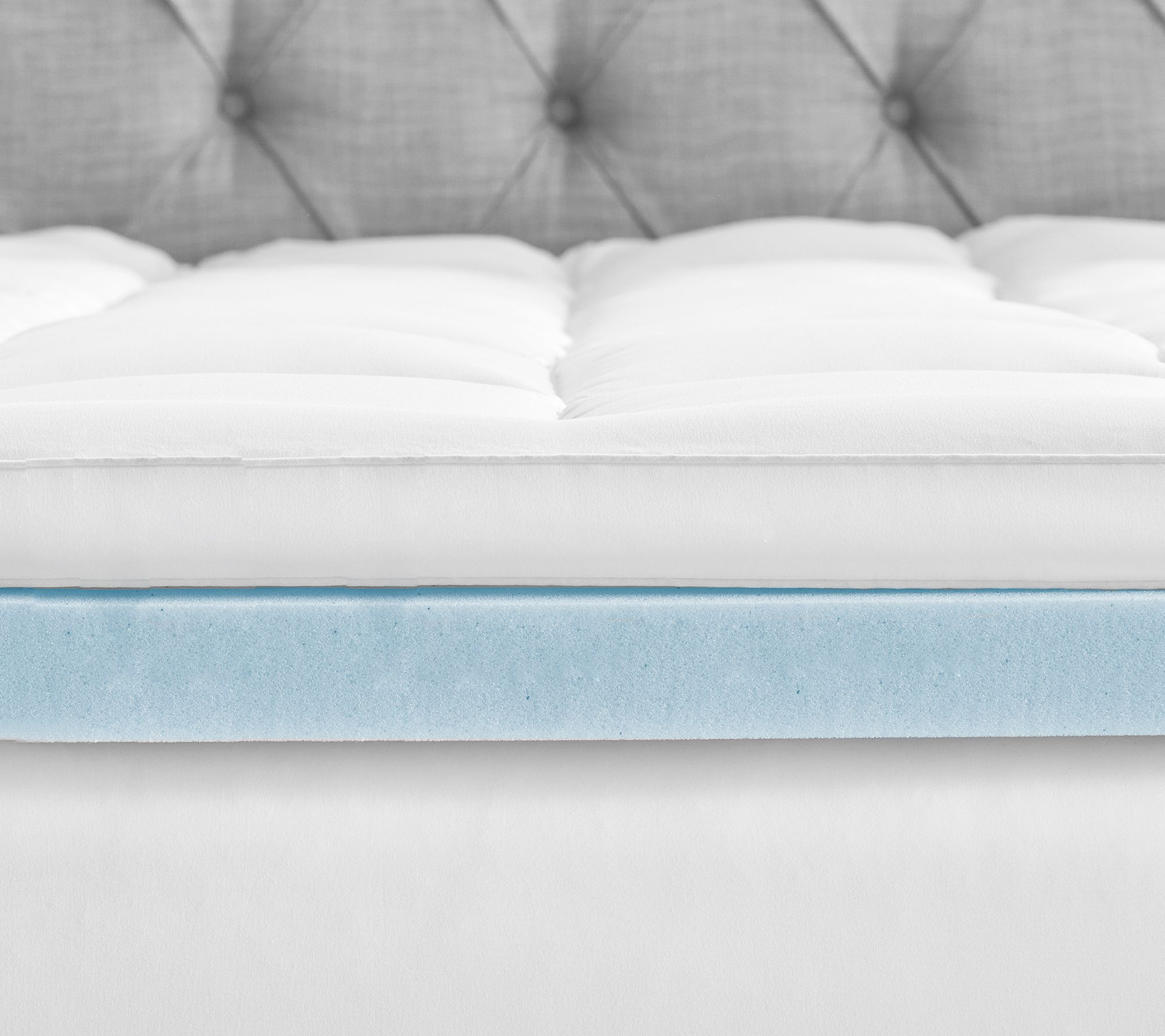 "As Is" Home Reflections 4" Hybrid Memory Foam & Fiber Topper - Queen ...