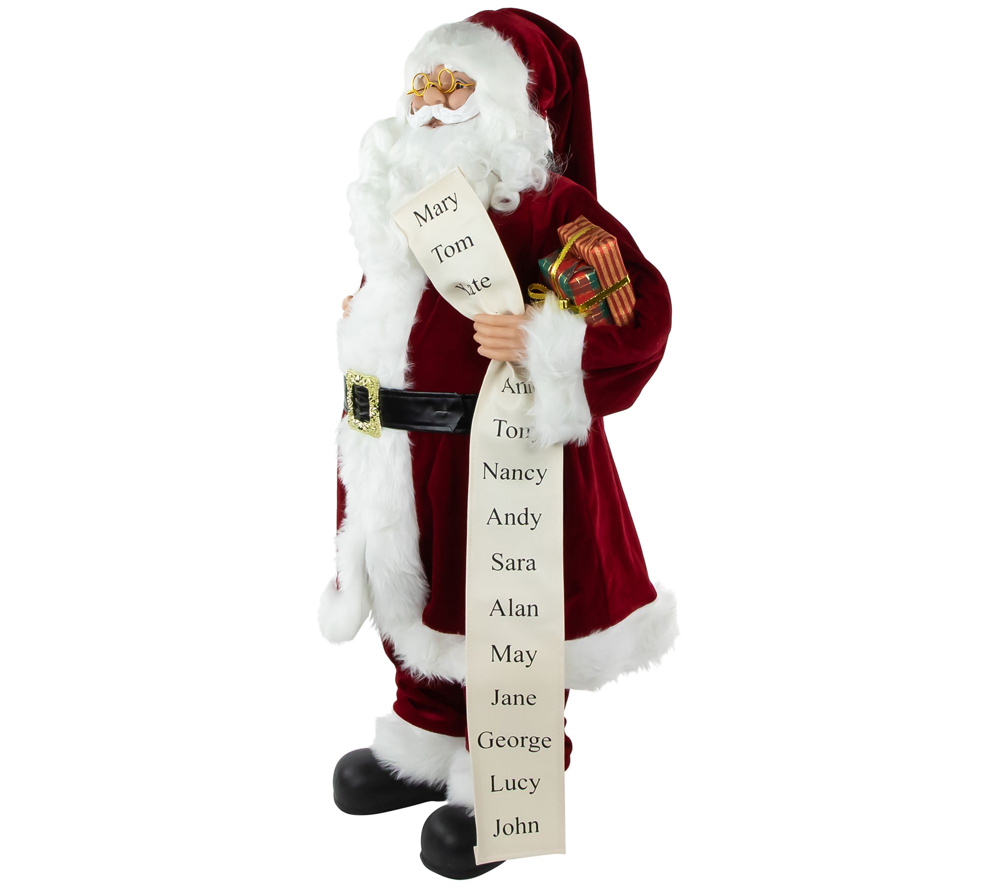 Northlight 36" Santa Claus with Naughty or NiceList Figure - QVC.com
