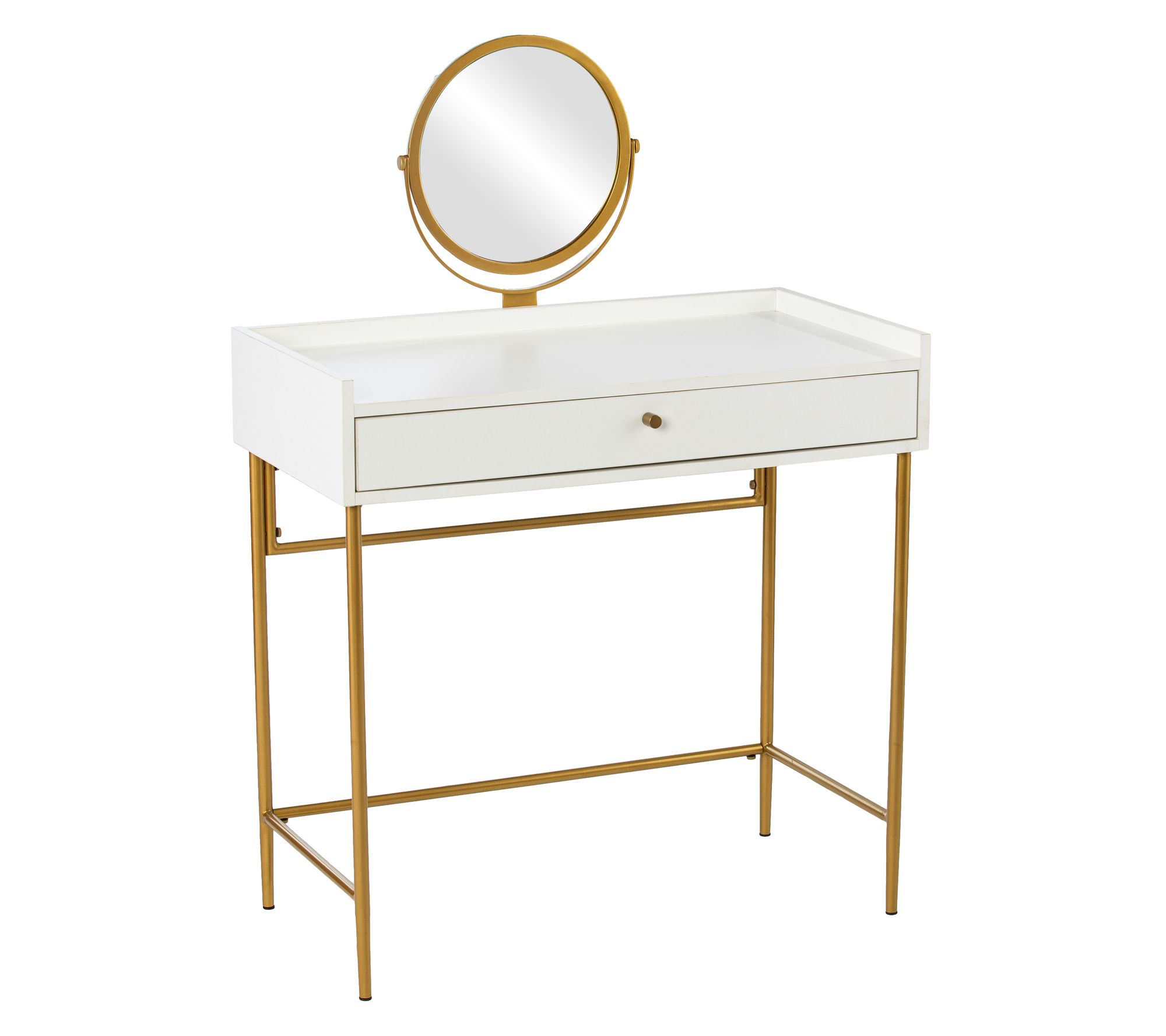 SEI Derald Vanity Table With Mirror - QVC.com