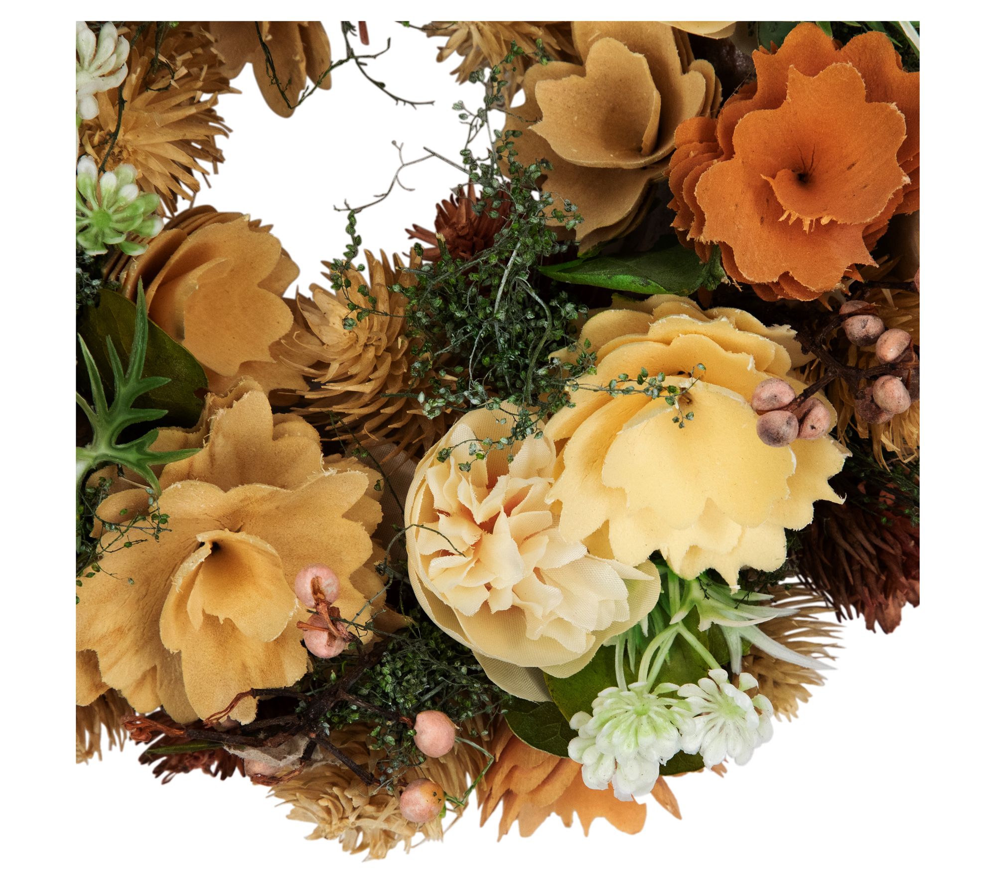 Northlight Mixed Floral Spring Wreath - QVC.com