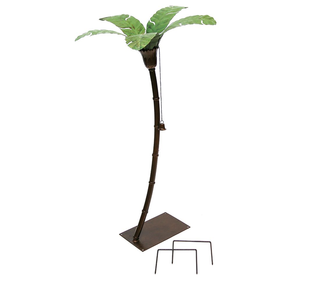 Desert Steel Asher Palm Tree Outdoor All-Weather Garden Torch - QVC.com
