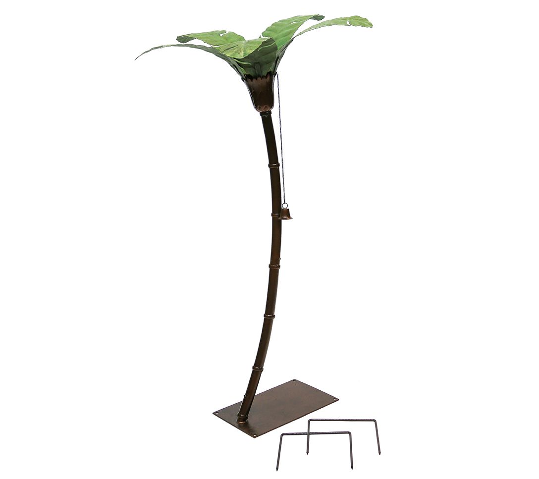 Desert Steel Asher Palm Tree Outdoor All-Weather Garden Torch - QVC.com