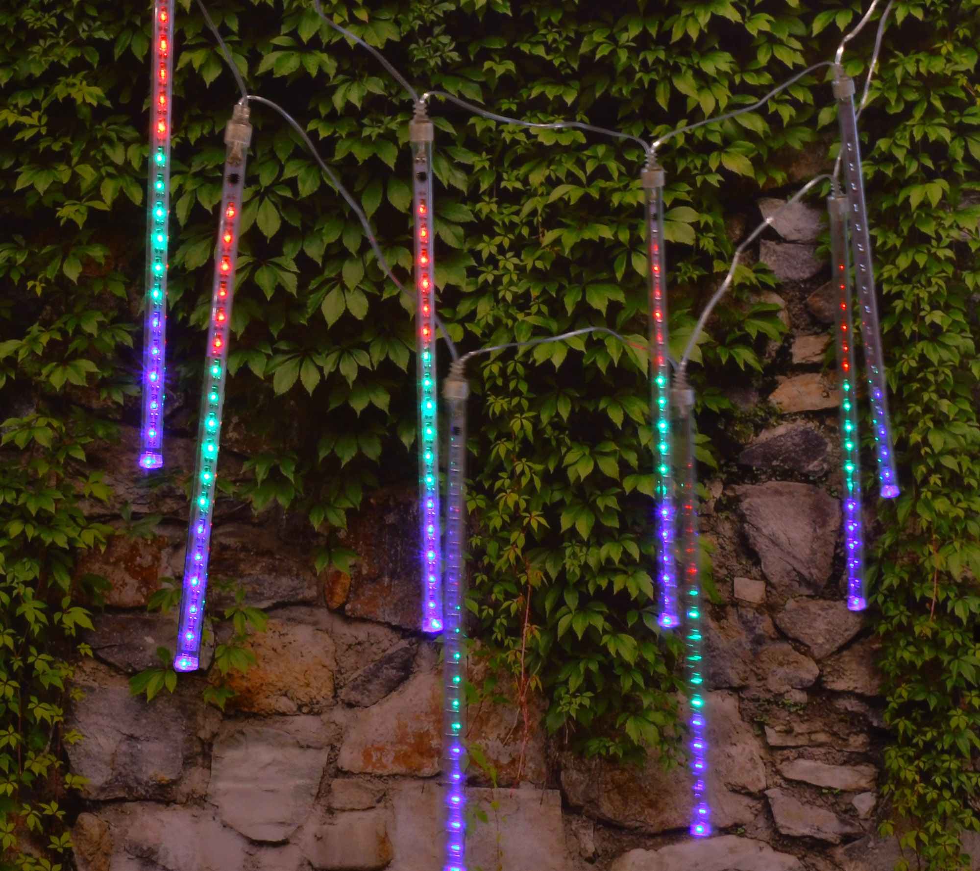 LumaBase Solar Powered Meteor Lights with 8 Light Tubes - QVC.com