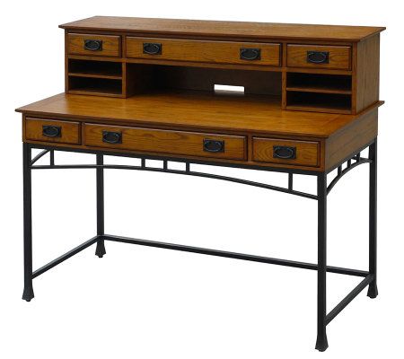 Home Styles Modern Craftsman Executive Desk and Hutch - QVC.com