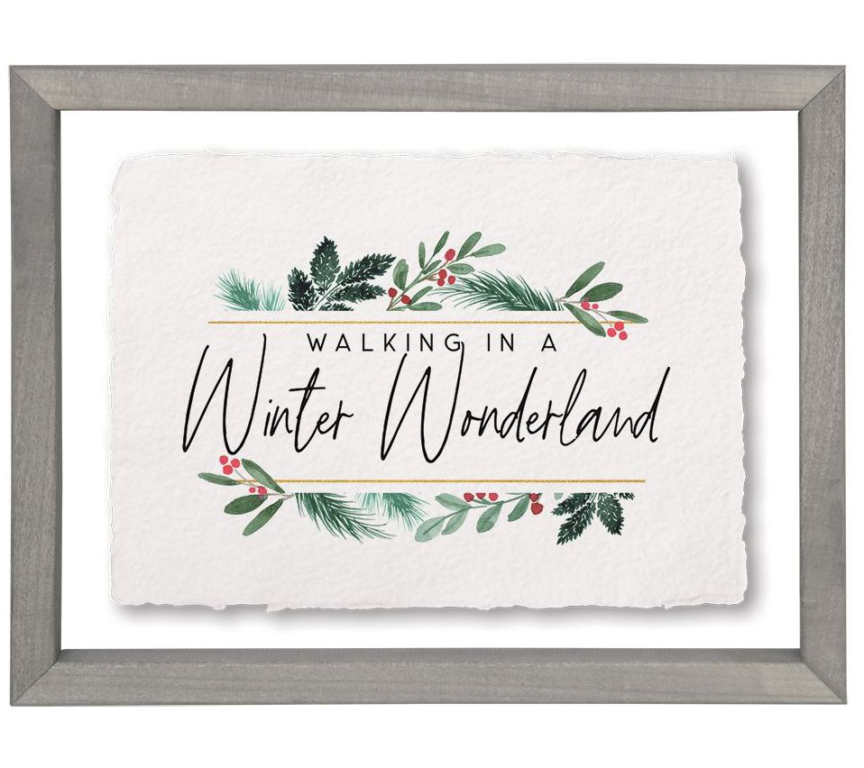 Sincere Surroundings 14" Winter Wonderland. Floating Frame Ar - QVC.com